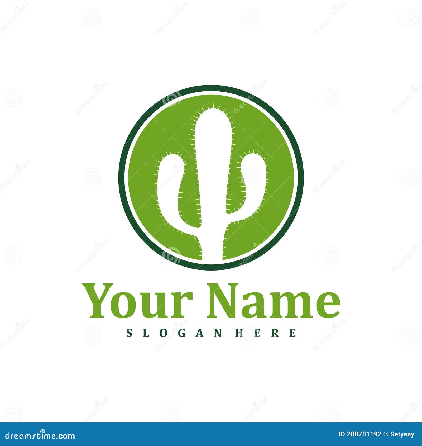 Cactus Logo Design Template. Creative Cactus Logo Vector Illustration ...