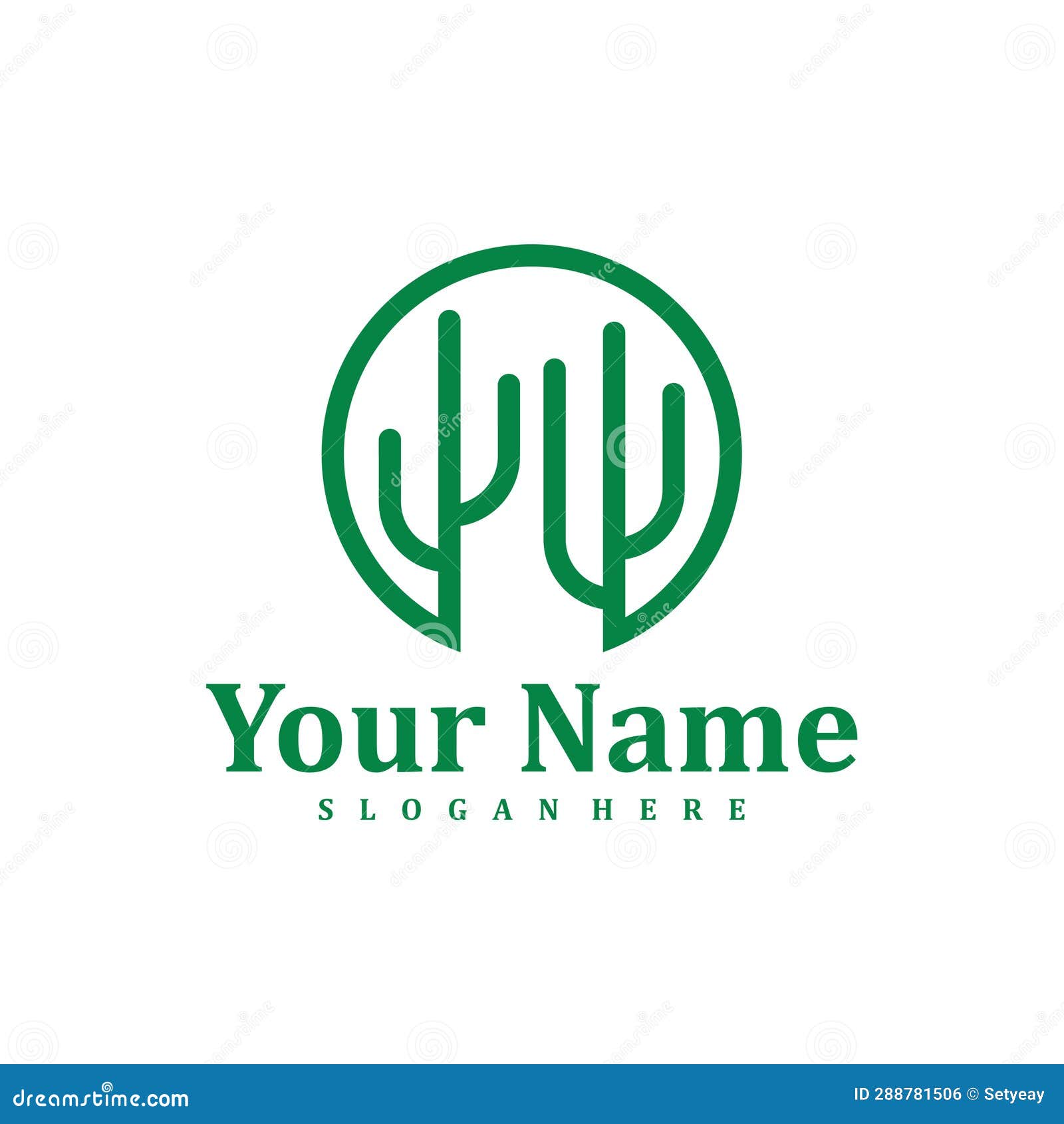 Cactus Logo Design Template. Creative Cactus Logo Vector Illustration ...