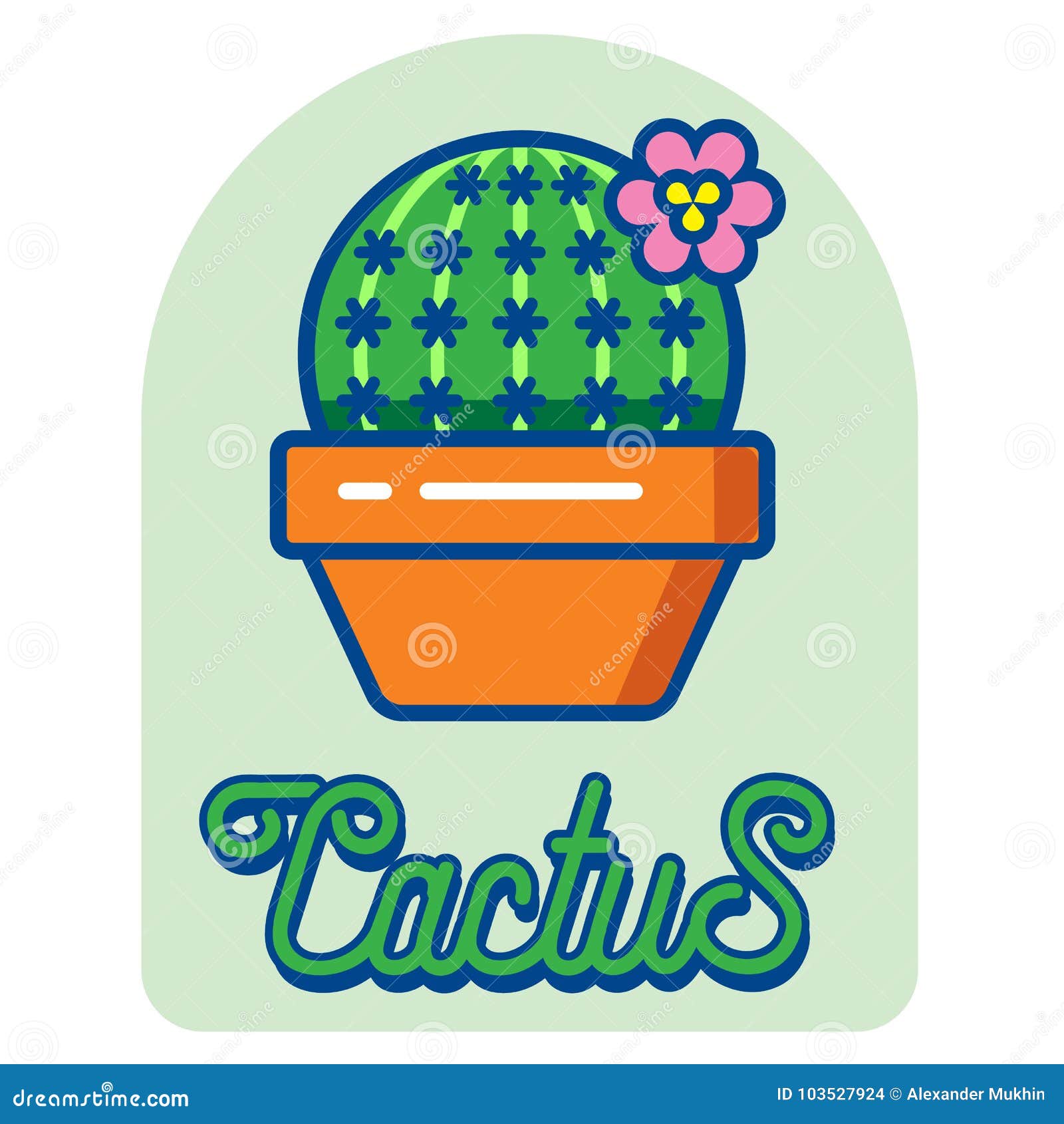 Cactus logo icon stock illustration. Illustration of garden - 103527924