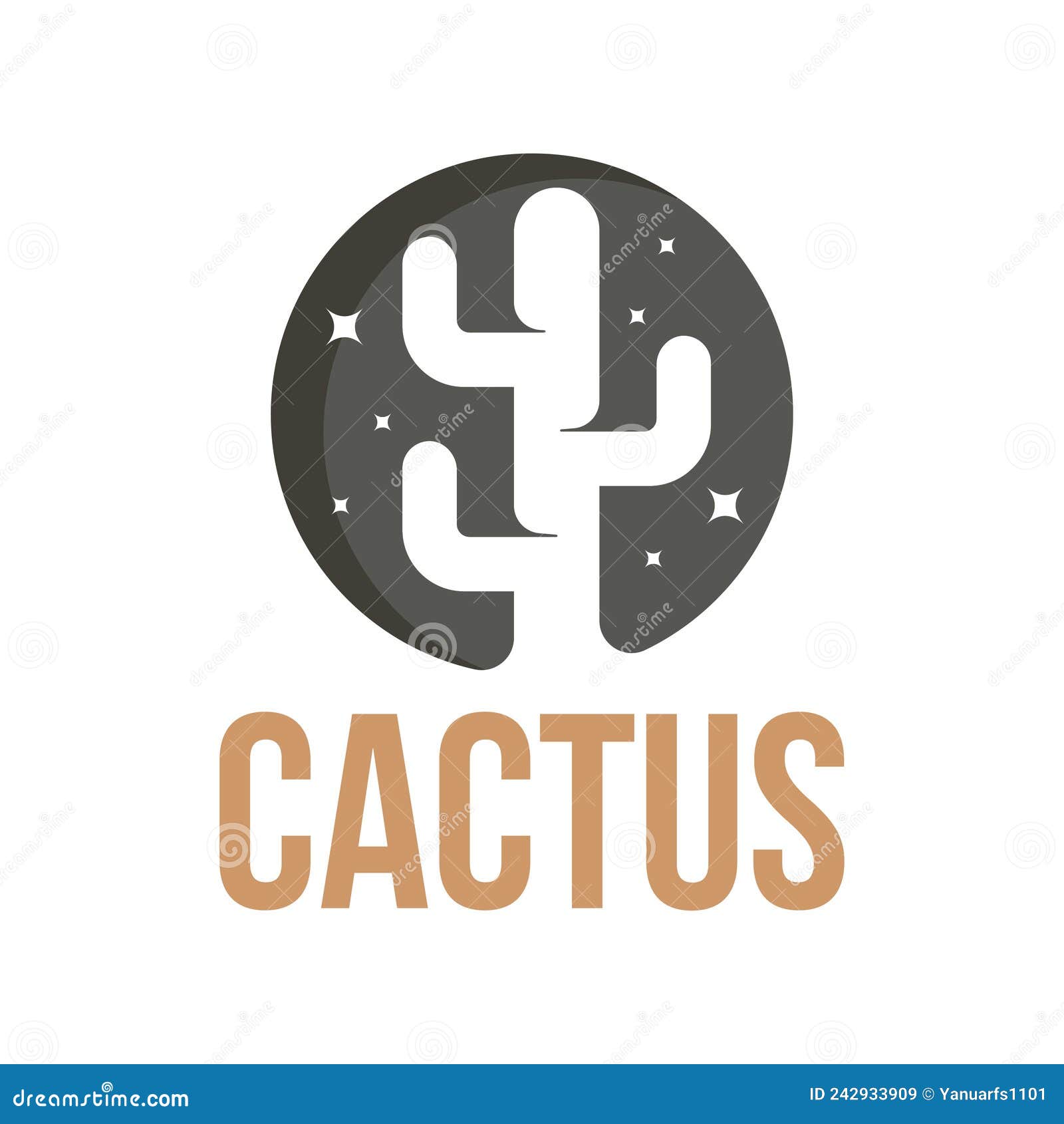 Cactus Plant Logo Template Vector Stock Vector - Illustration of ...