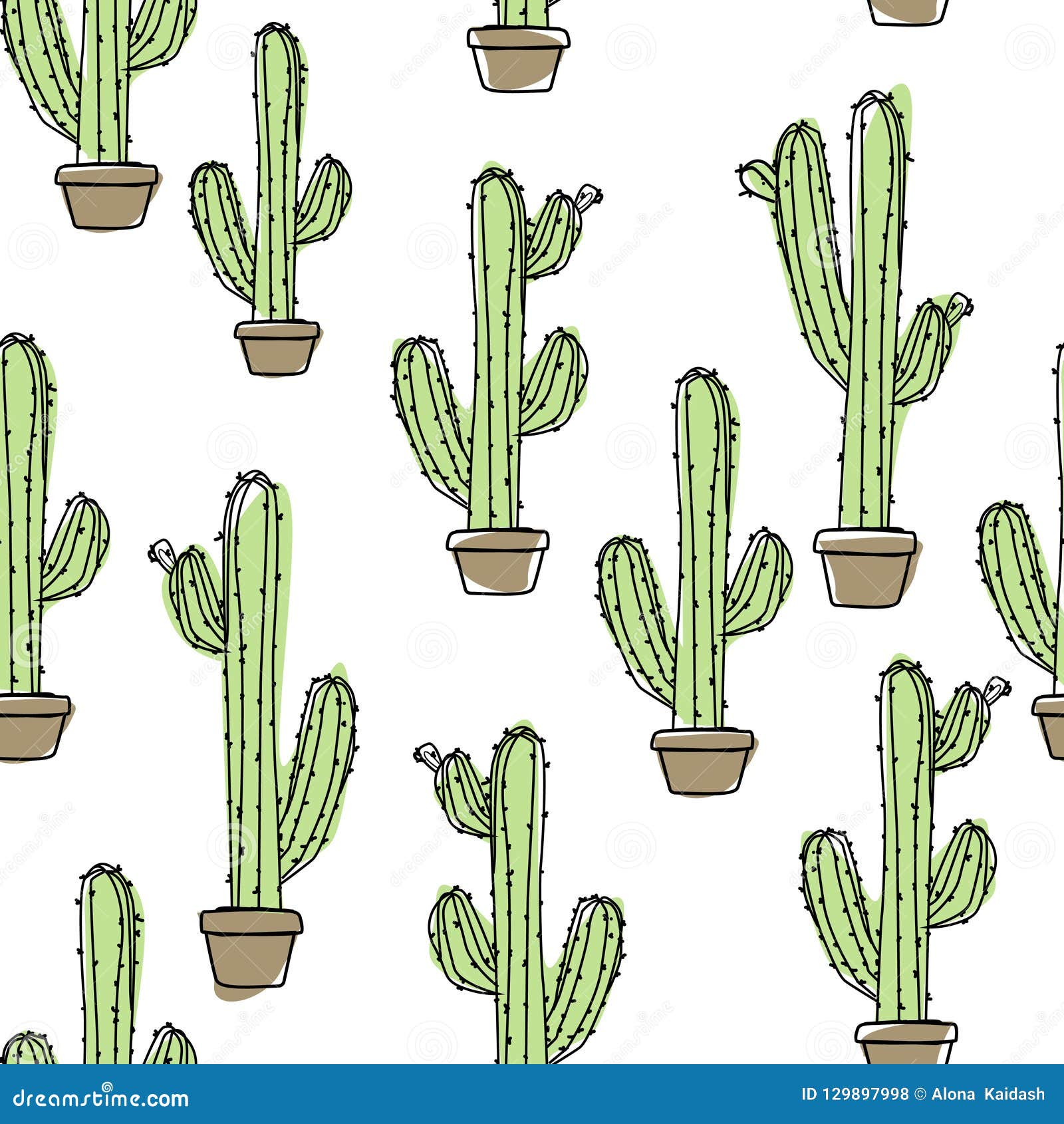 Cactus in a Pot , Pencil Drawing Stock Vector - Illustration of nature ...