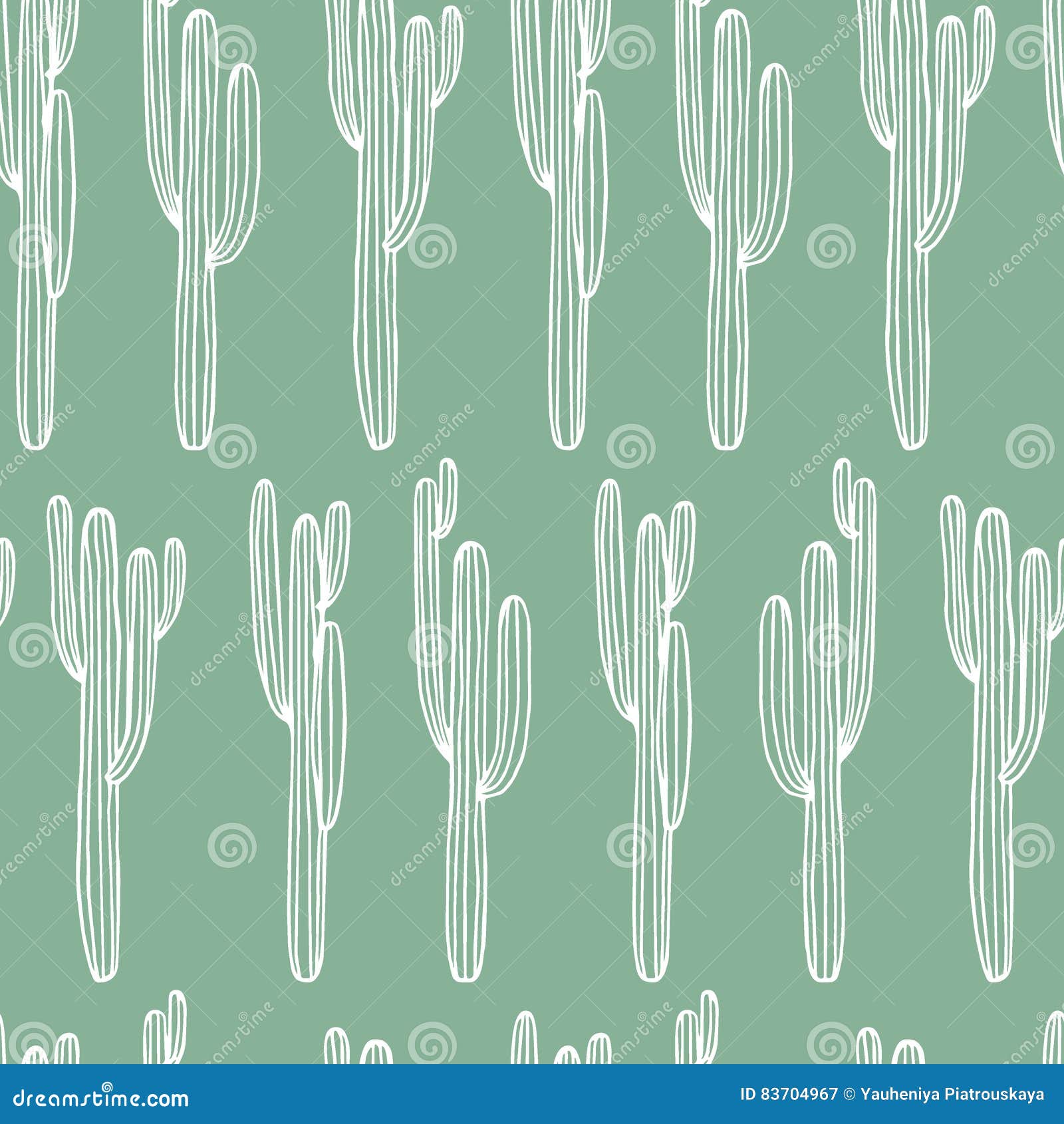 Cactus seamless pattern stock vector. Illustration of plant - 83704967