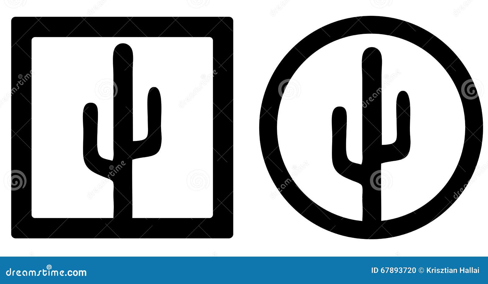 Cactus Signs. stock vector. Illustration of ecologic - 67893720