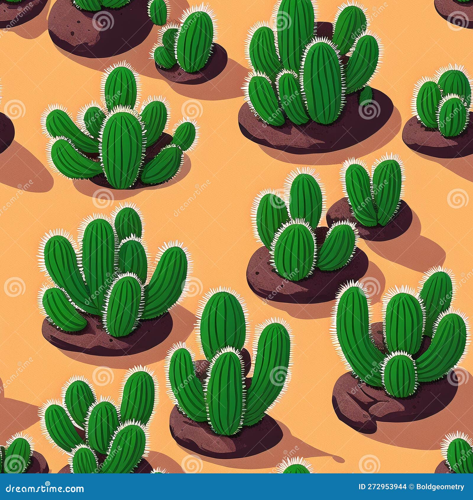 Cactuss Repeating Pattern Seamless All Over Print Surface Tile for ...