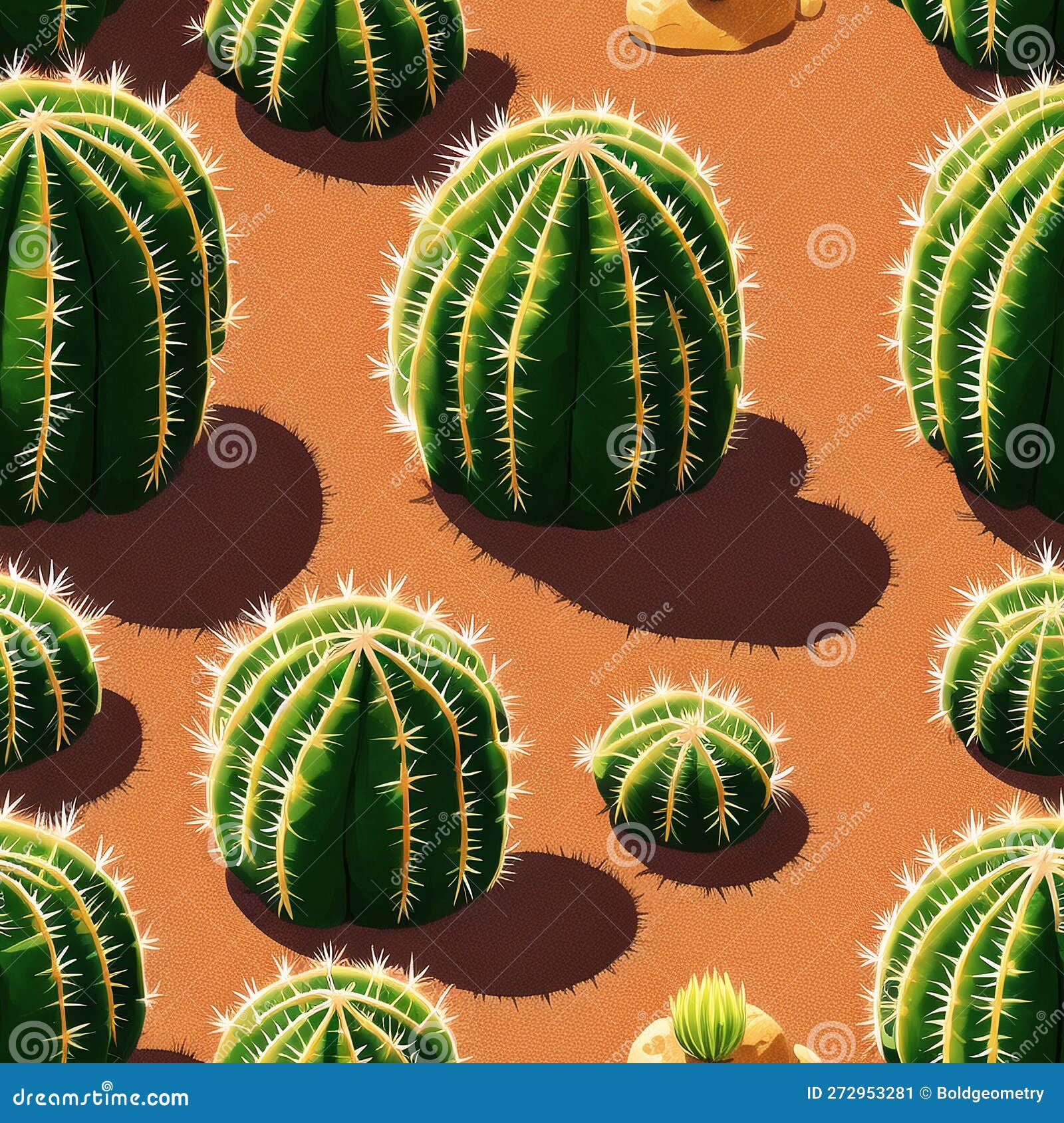 Cactuss Repeating Pattern Seamless All Over Print Surface Tile for ...