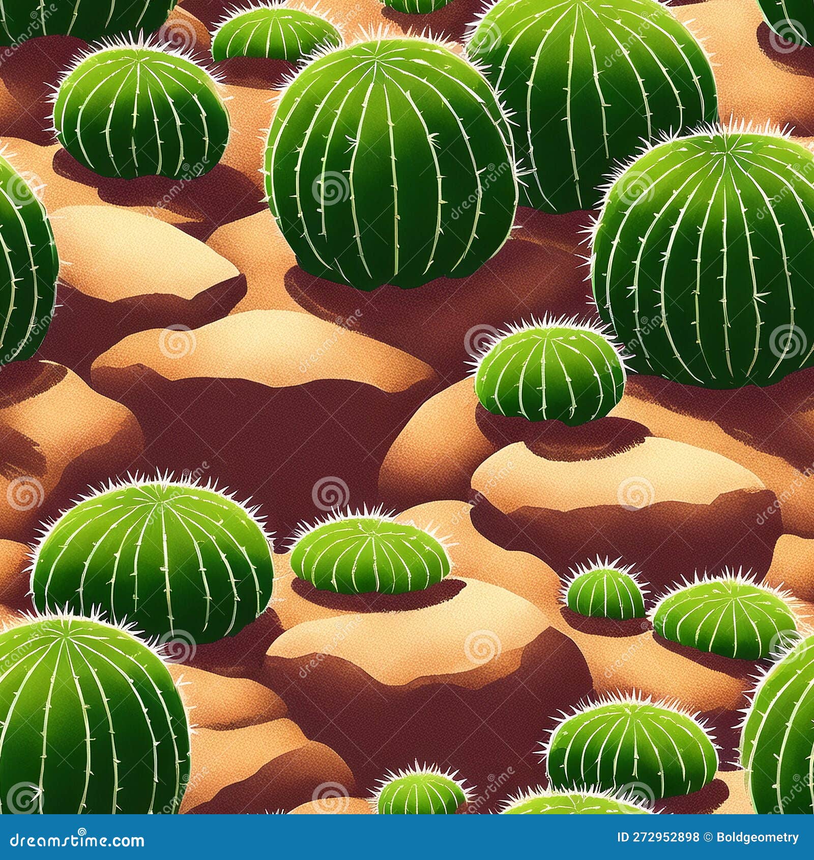 Cactuss Repeating Pattern Seamless All Over Print Surface Tile for ...