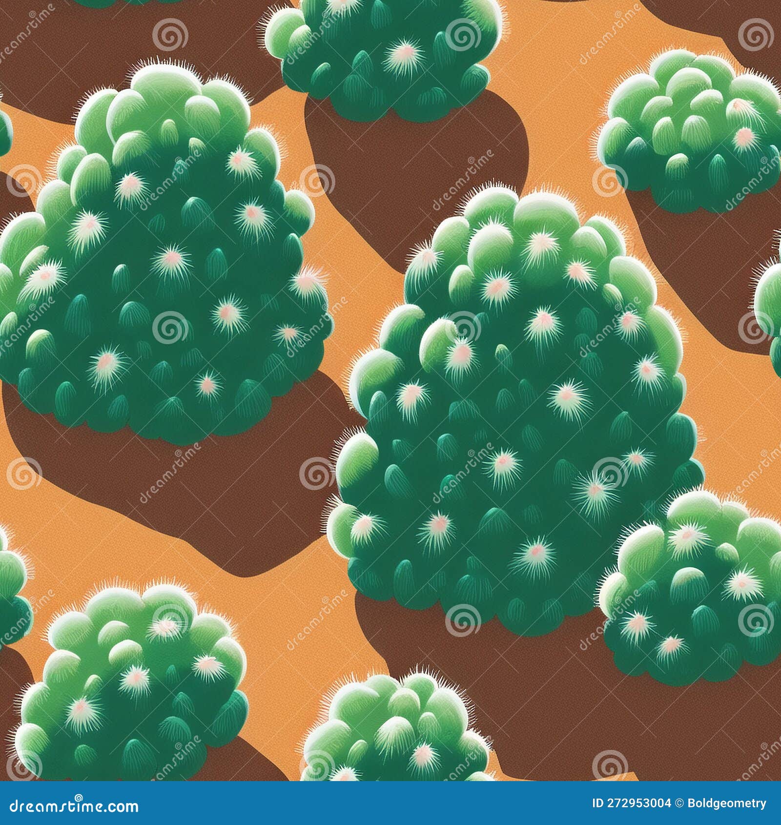 Cactuss Repeating Pattern Seamless All Over Print Surface Tile for ...