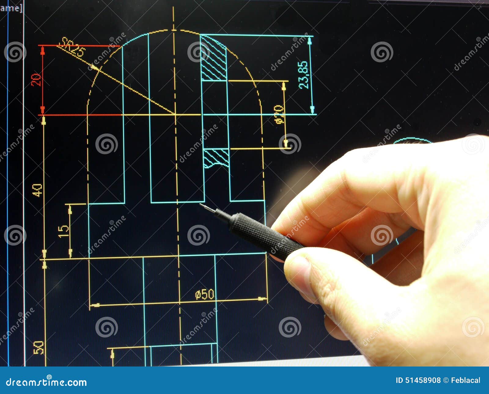 Cad blueprint stock photo. Image of industry, floor, construction ...