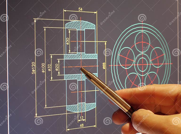 Cad design stock photo. Image of drawing, autocad, engineer - 52586576