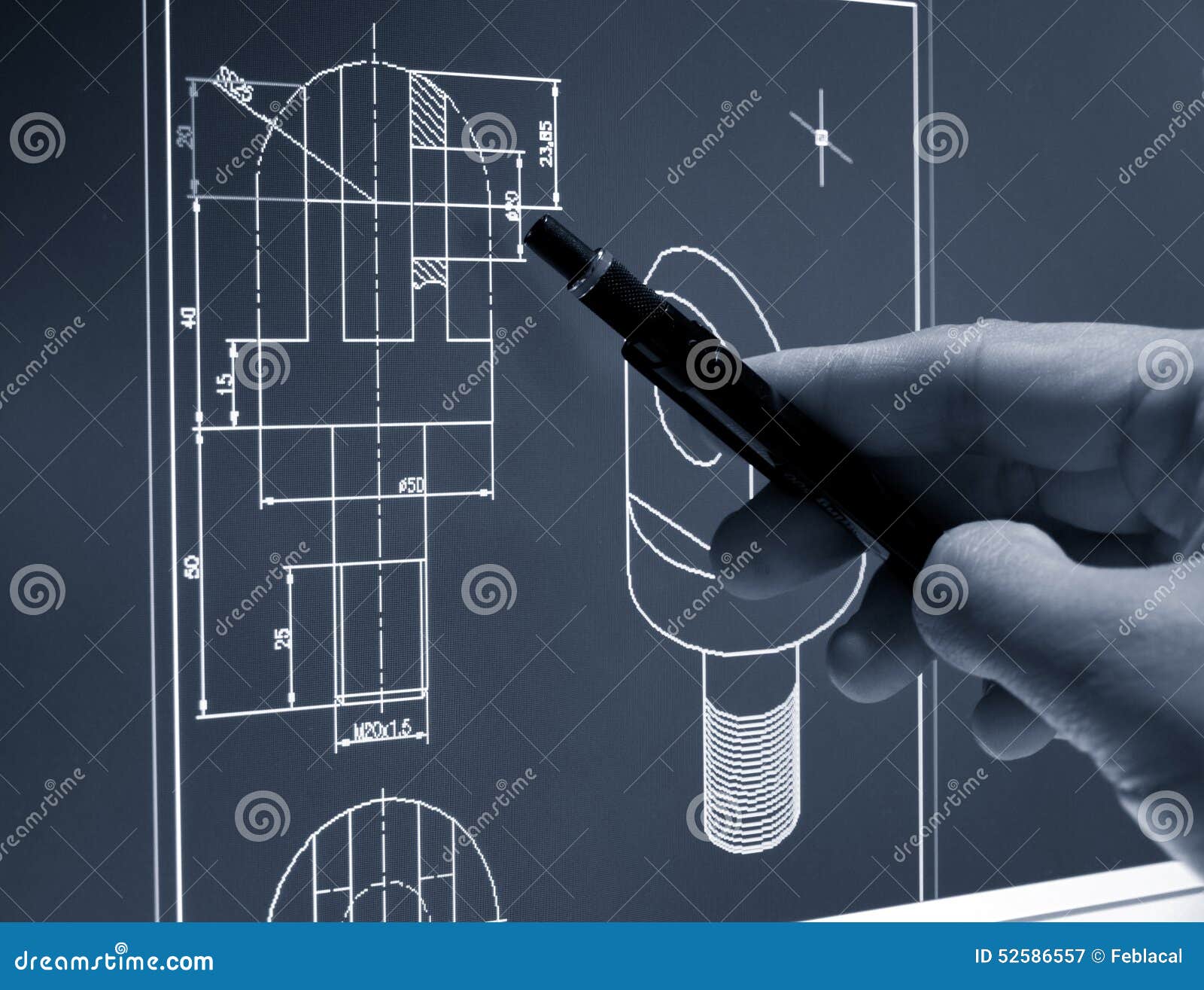 Cad design stock image. Image of black, contractor, draft - 52586557