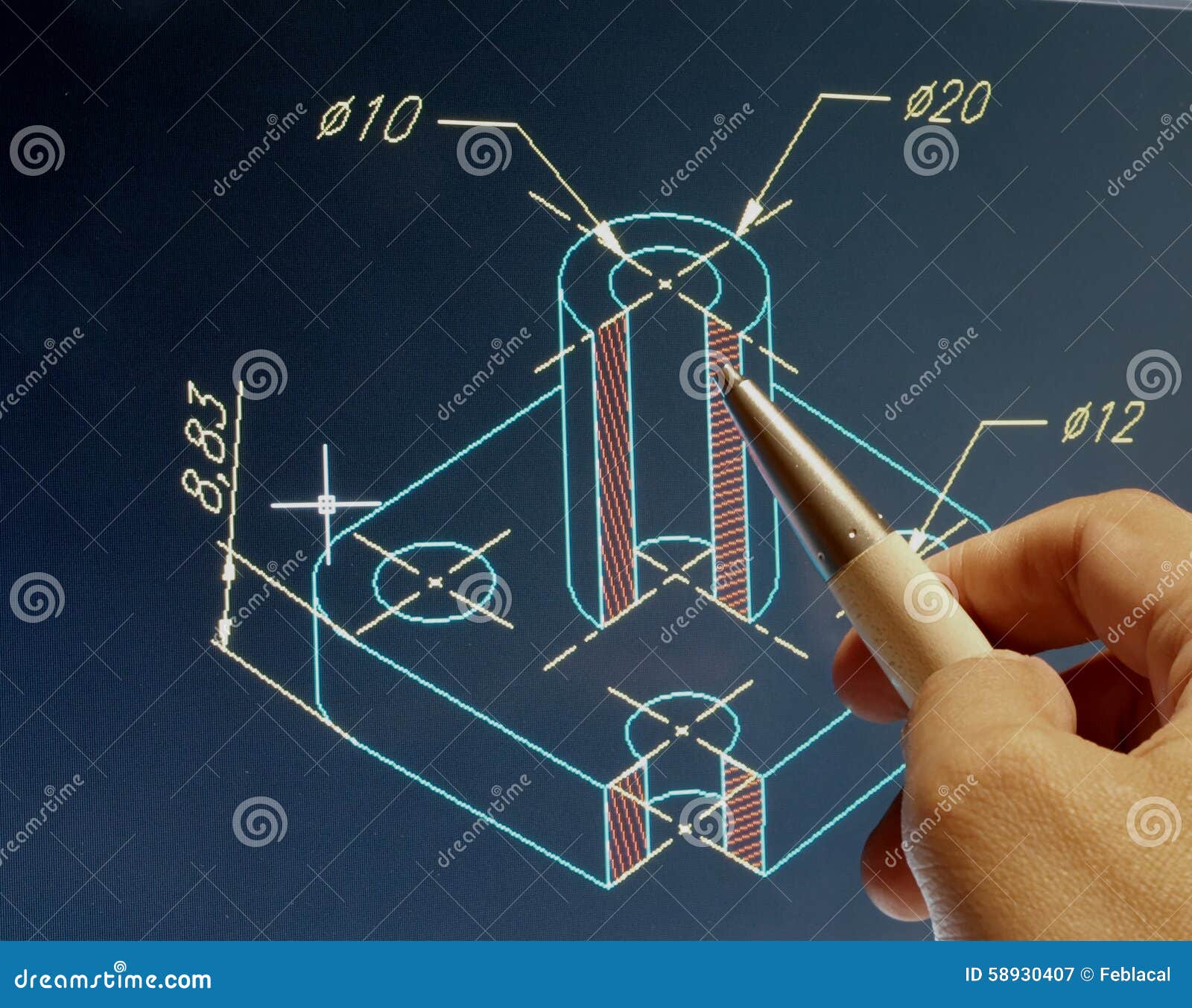 Cad design stock image. Image of construction, interface - 58930407