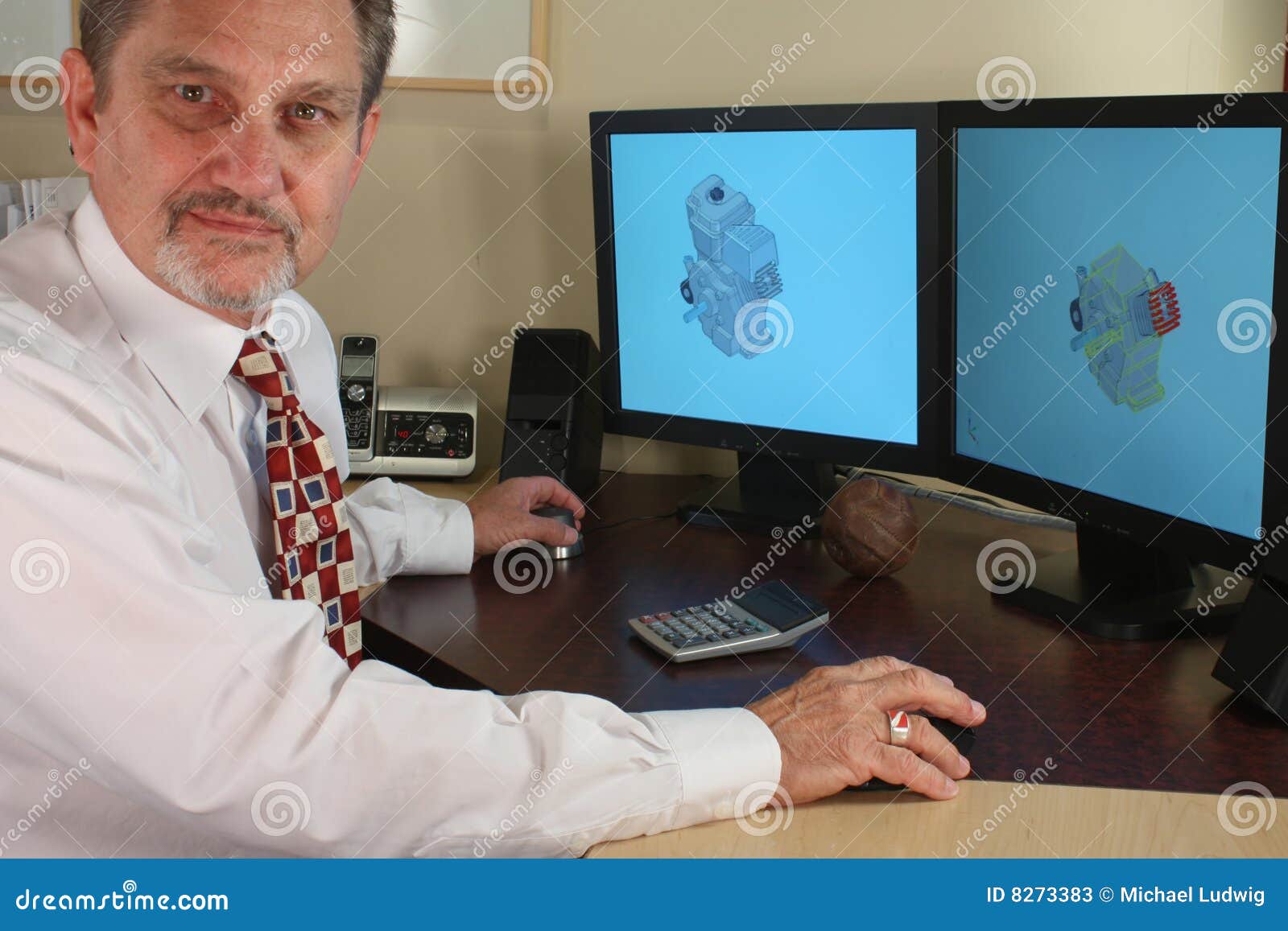 CAD Designer stock image. Image of monitor, frame, plan - 8273383