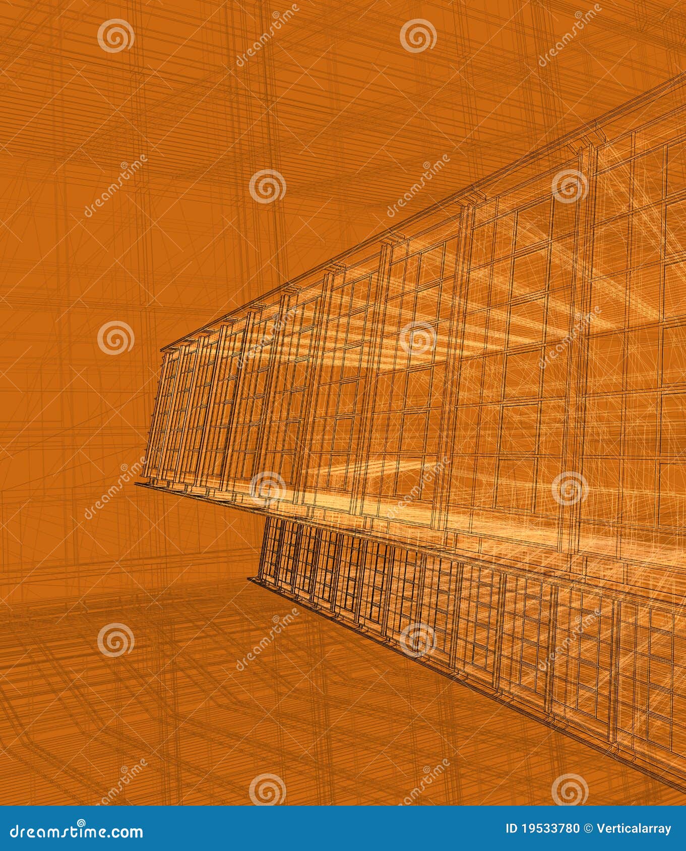 CAD Drawing stock illustration. Illustration of frame - 19533780