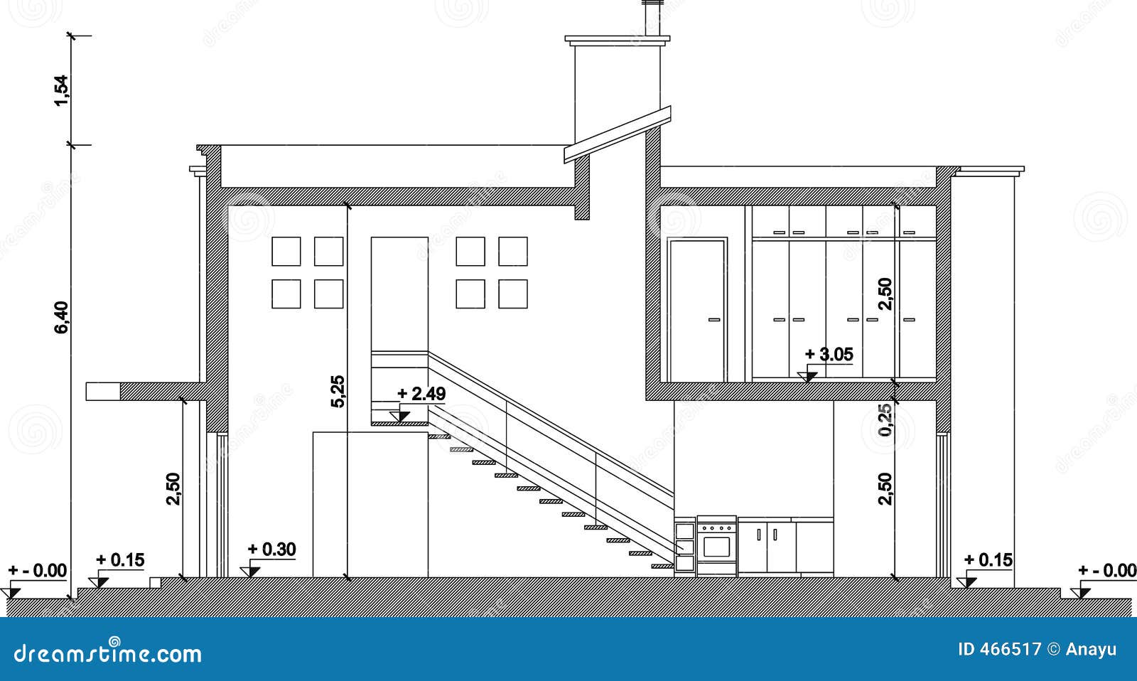 Cad drawing stock illustration. Illustration of design - 466517