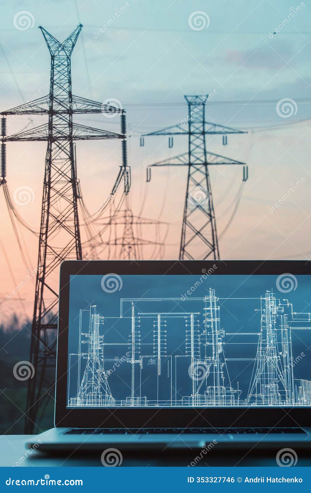 CAD Interface Showing an Electrical Power Grid Disaster Response ...