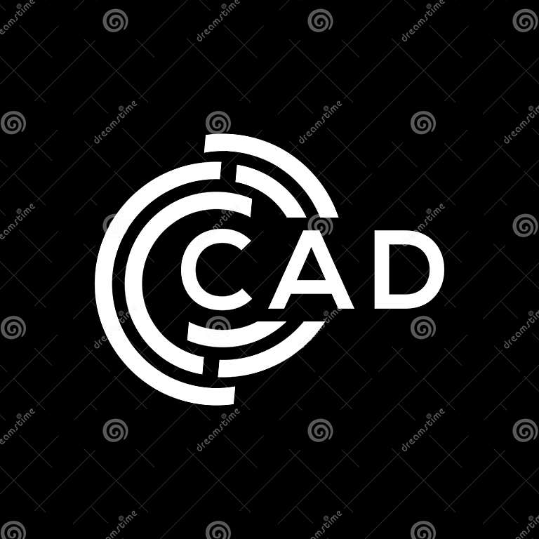 CAD Letter Logo Design on Black Background. CAD Creative Initials ...