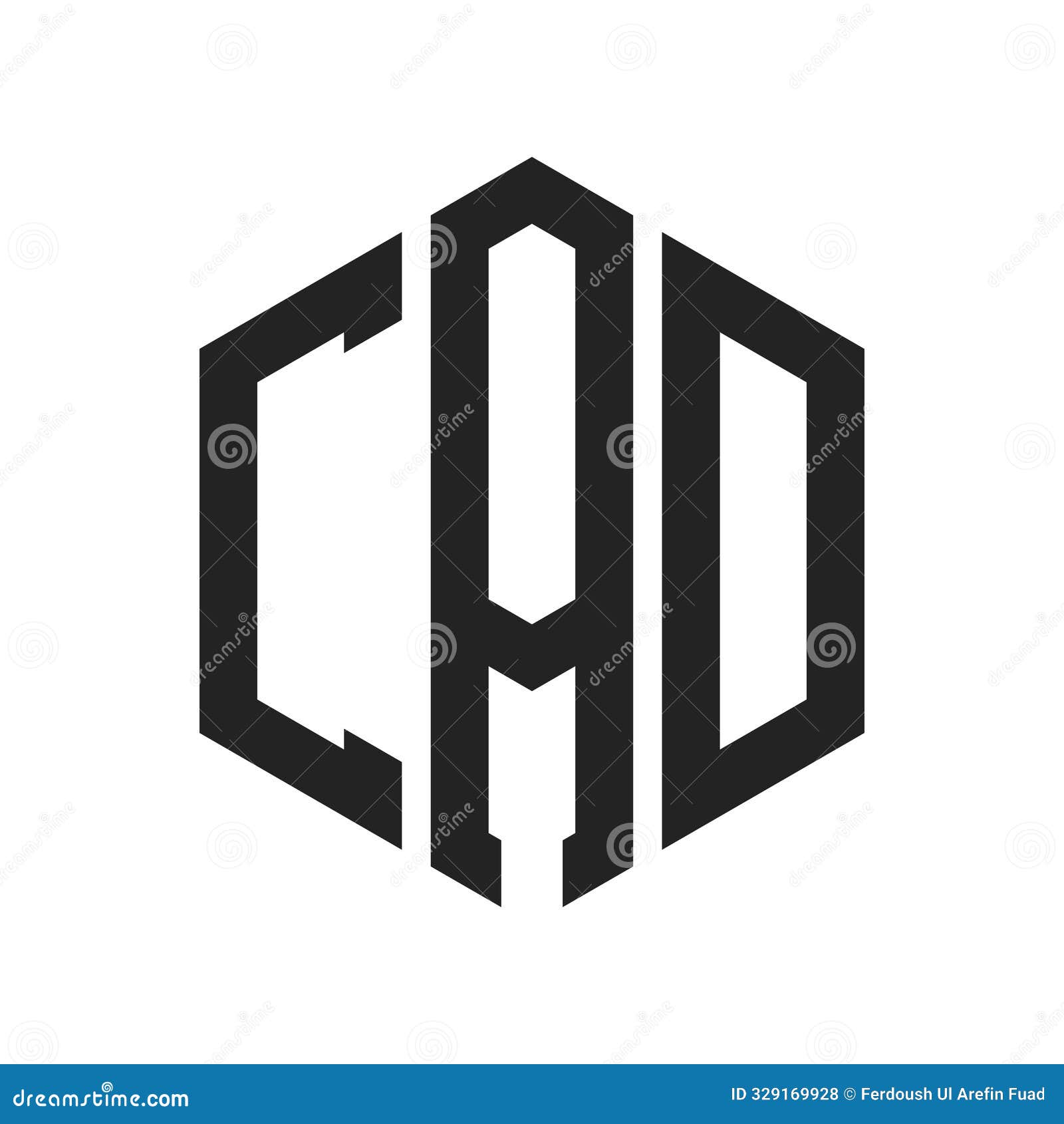 CAD Logo Design. Initial Letter CAD Monogram Logo Using Hexagon Shape ...