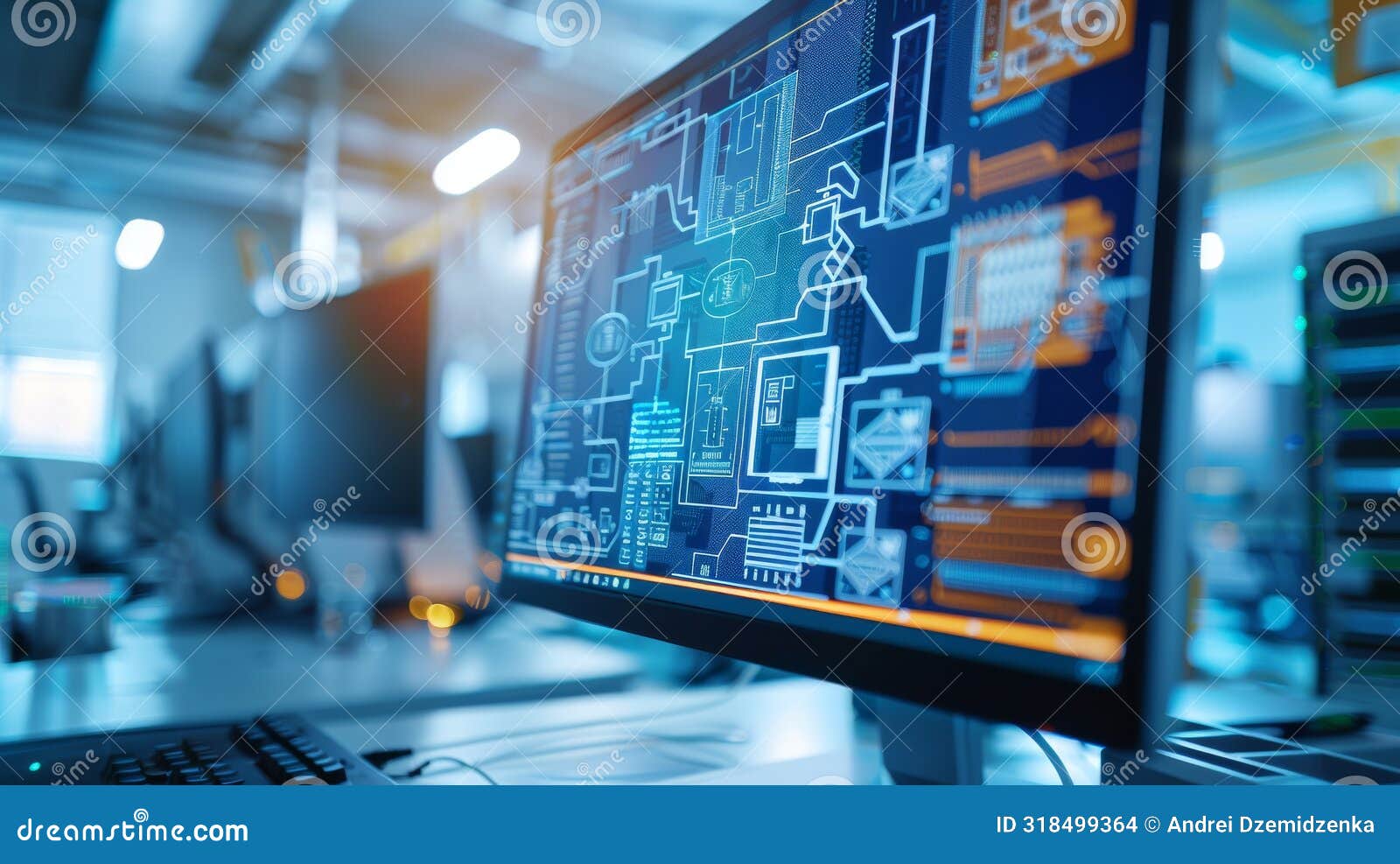 CAD Software Interface with a Digital Electronic Diagram of a Circuit ... CAD Software Interface with a Digital Electronic Diagram of a Circuit ...