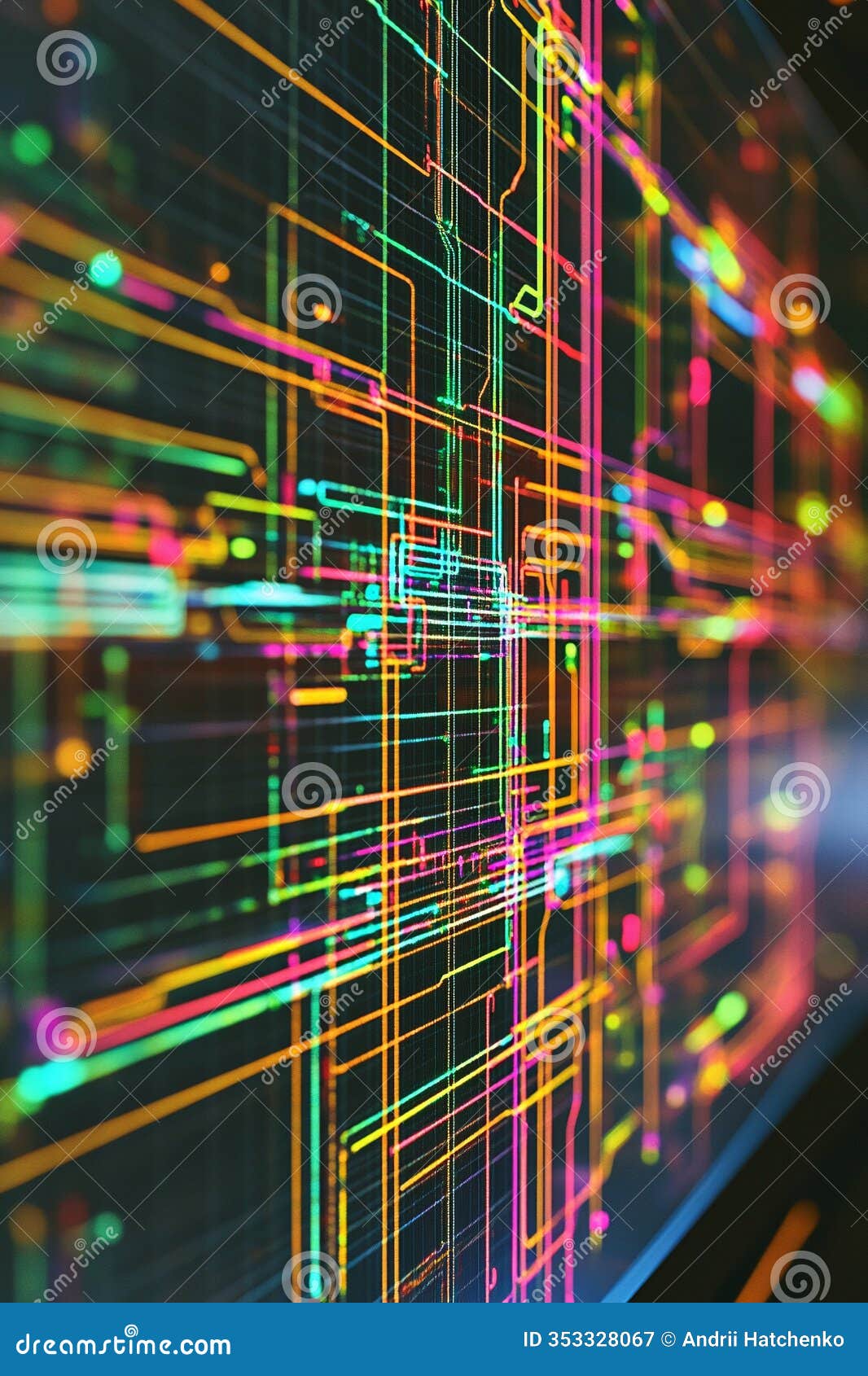 CAD Software Open on a Computer Illustrating an Electrical Power Grid ...