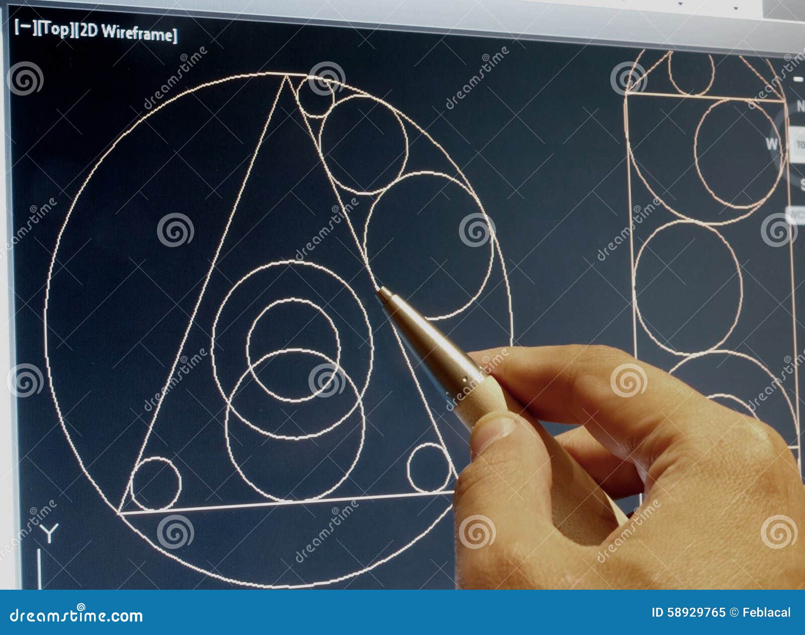 Cad work stock image. Image of technical, software, plan - 58929765