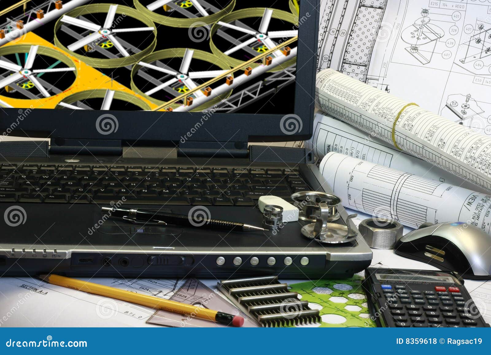 CAD Works stock photo. Image of industry, hand, architecture - 8359618