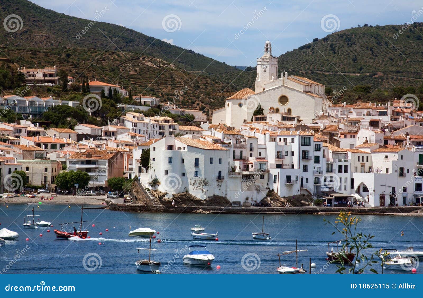 Cadaques, Spain stock image. Image of waterfront, hilly - 10625115