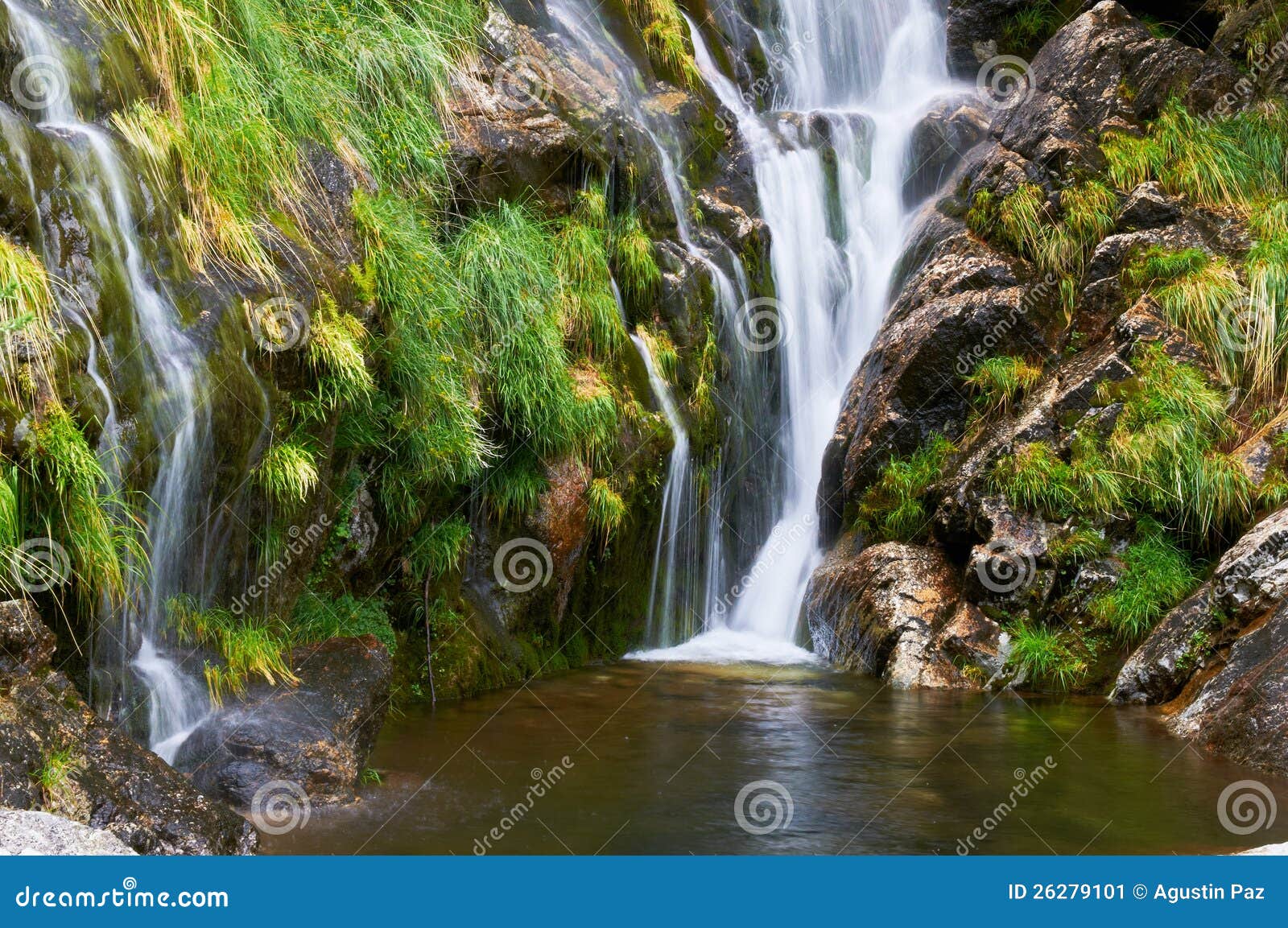 Cadarnoxo Waterfall, Boiro, Pontevedra, Spain Stock Image - Image of ...