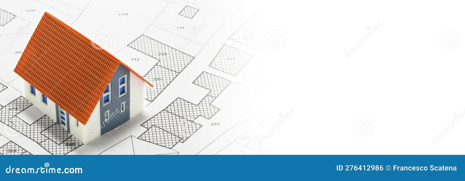 Cadastral Map with Building Plot and Free Land Parcel for House ...