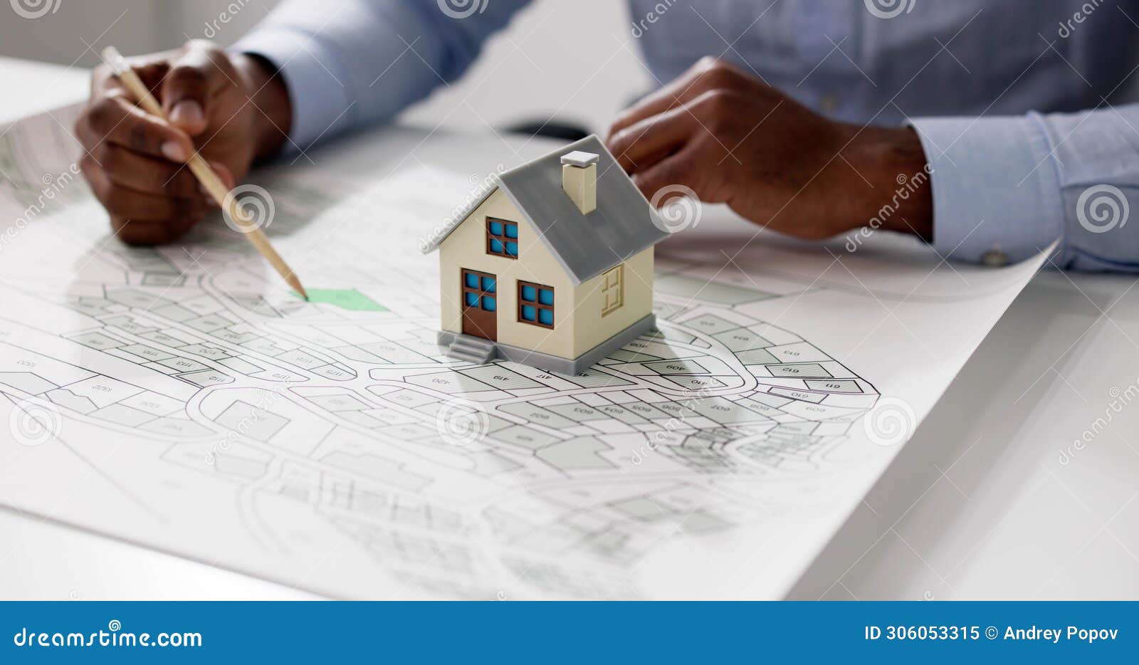 Cadastre Land Development Map Stock Image - Image of valuation, city ...