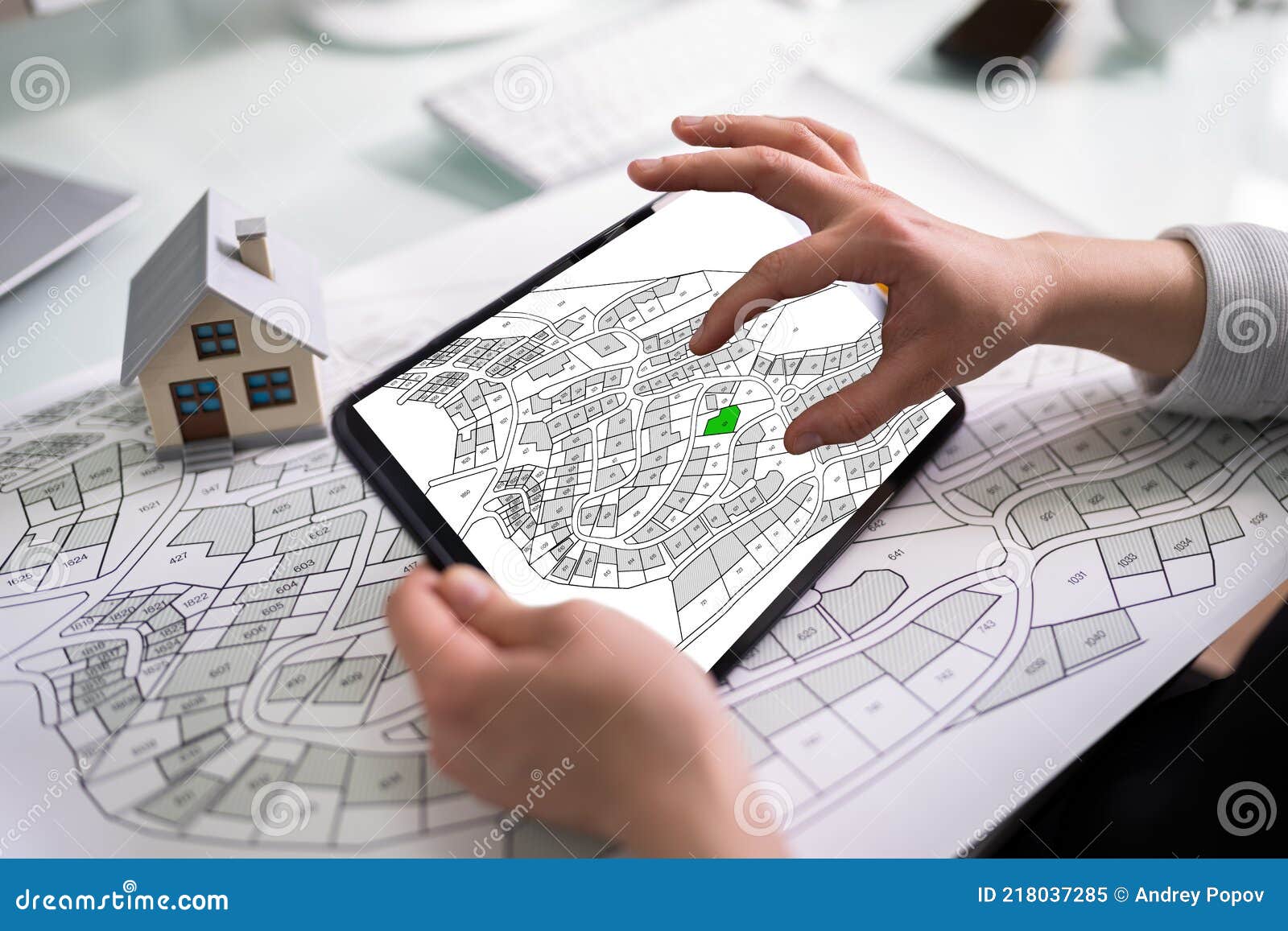Cadastre Land Development Map Stock Image - Image of locate ...