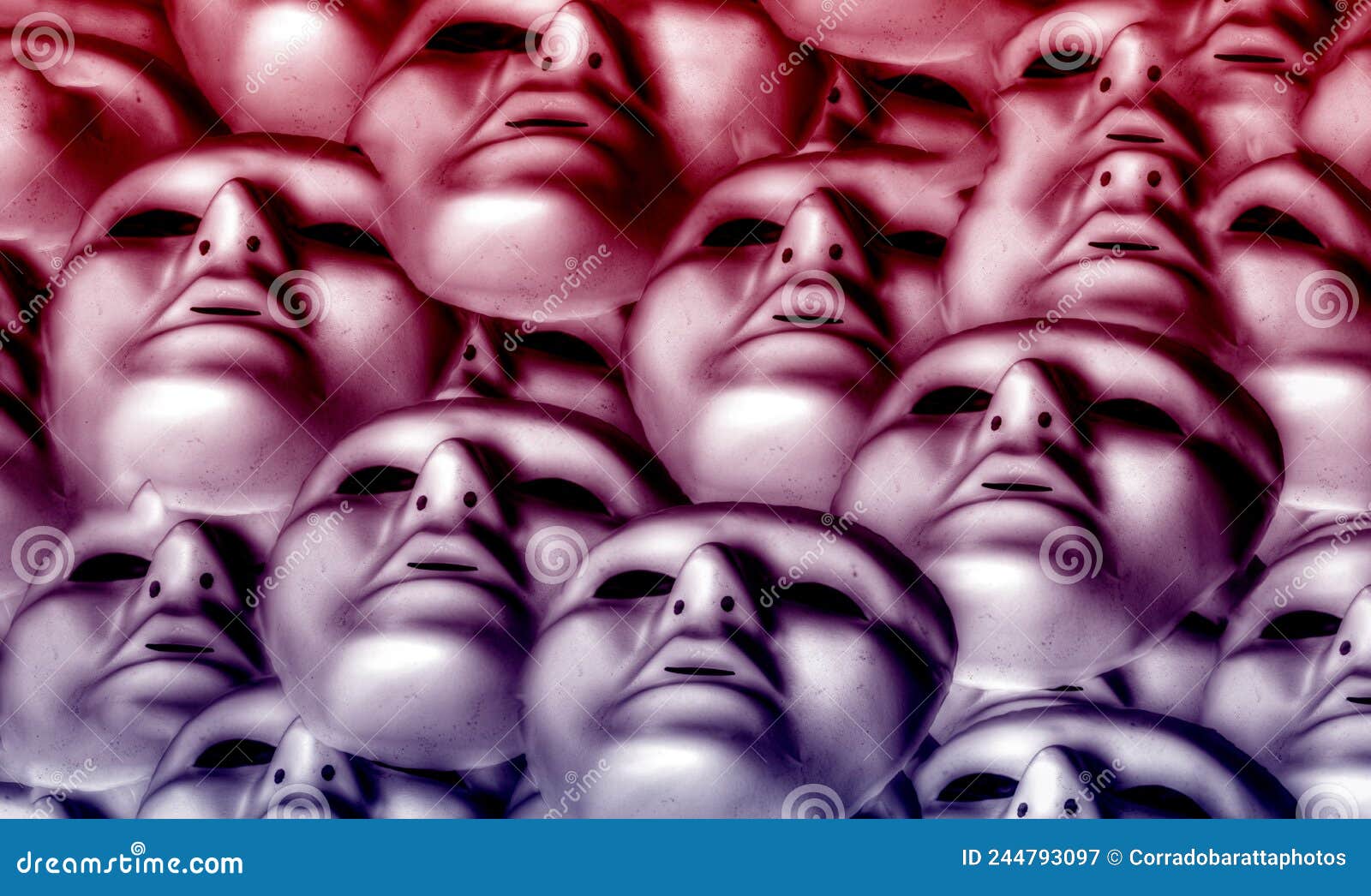 Cadaverous Faces Represented by Masks Stock Image - Image of kiabi ...