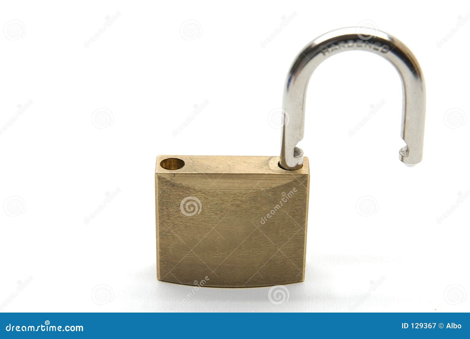 Cadeado aberto imagem de stock. Imagem de aberto, seguro - 129367