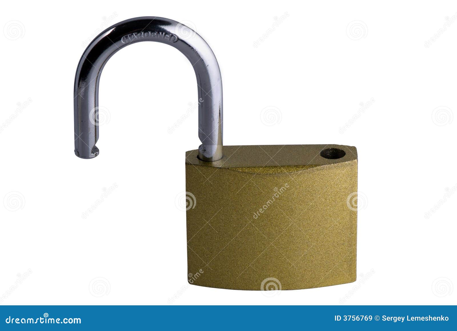 Cadeado aberto imagem de stock. Imagem de idéias, branco - 3756769