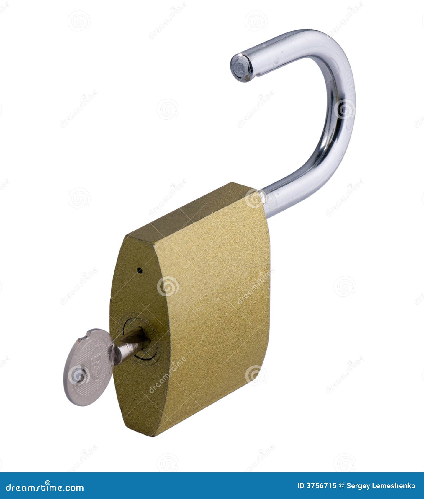 Cadeado aberto com chave imagem de stock. Imagem de destravar - 3756715