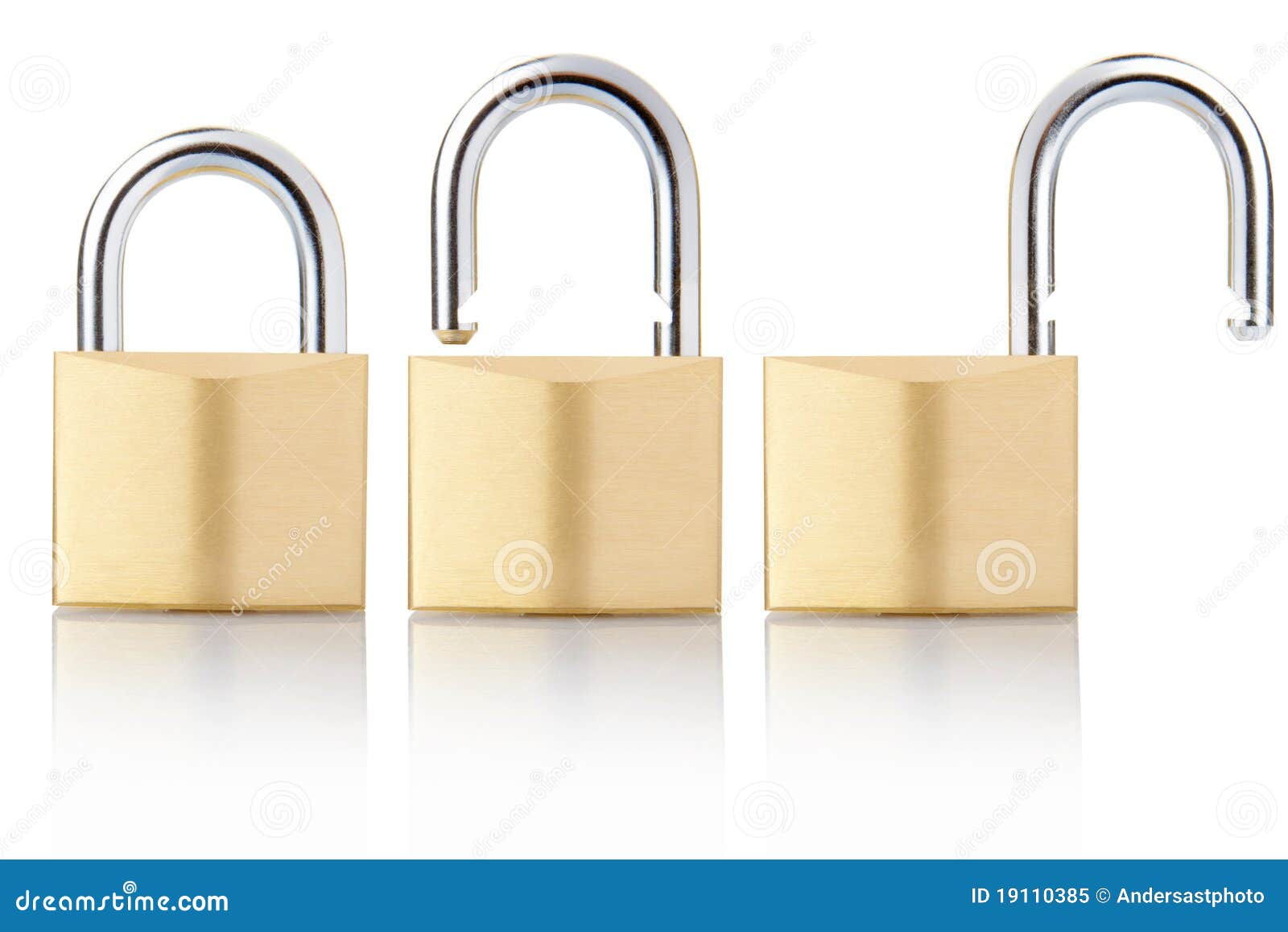 Cadeado aberto e fechado imagem de stock. Imagem de metal - 19110385