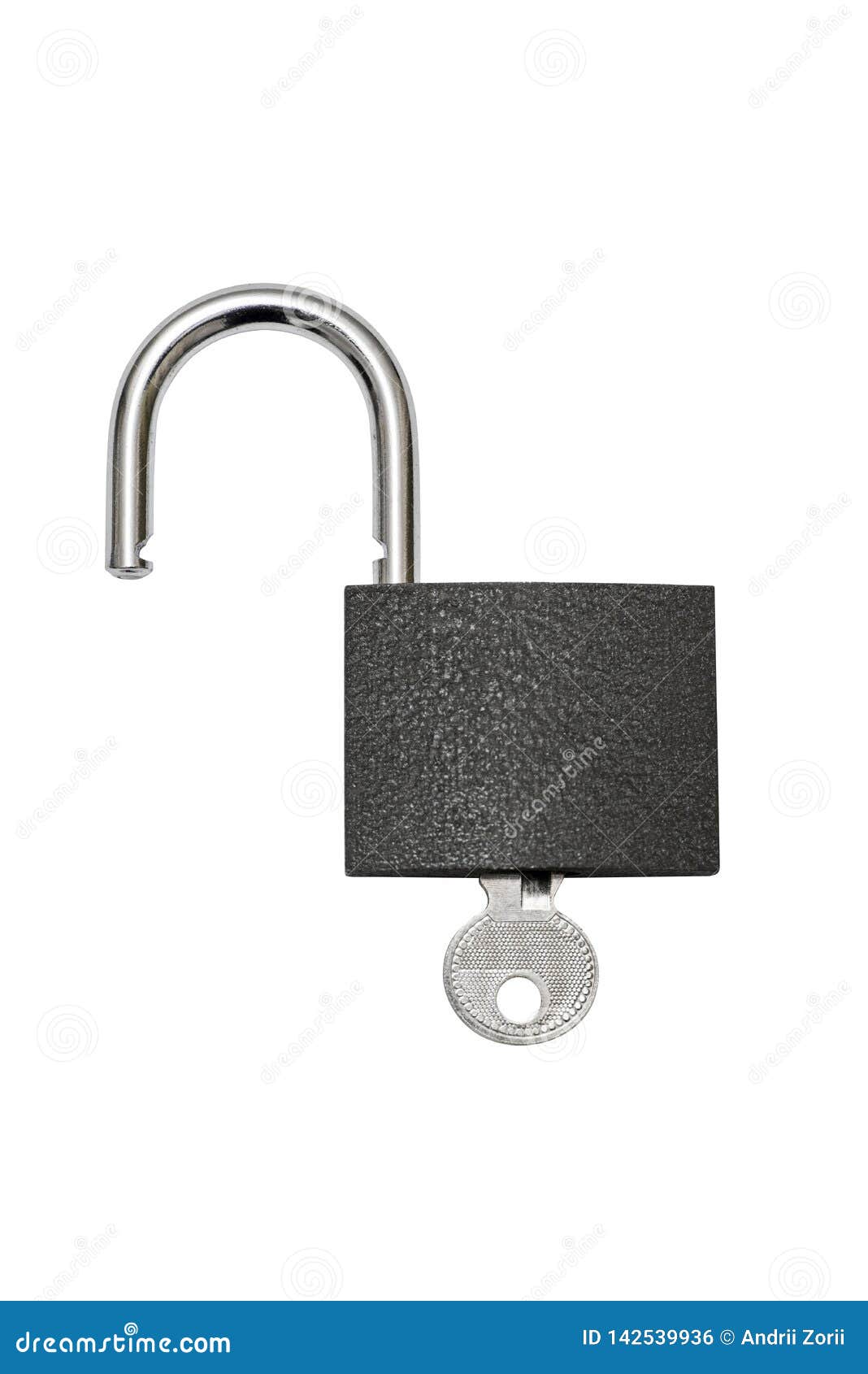 Cadeado Destravado E Chave No Fundo Branco Cadeado Com Chave Isolado No ...