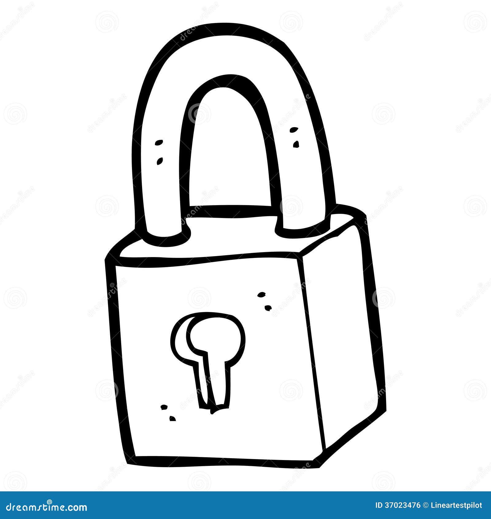 Cadeado Dos Desenhos Animados Ilustração Stock - Ilustração de ...