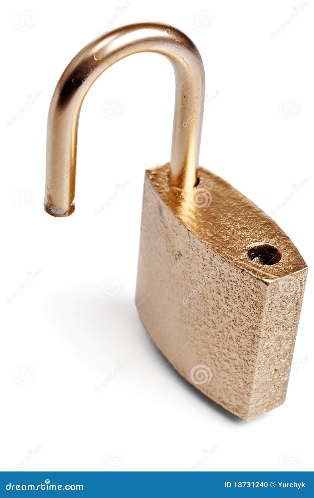 Cadeado Dourado Aberto Destravado Foto de Stock - Imagem de cadeado ...