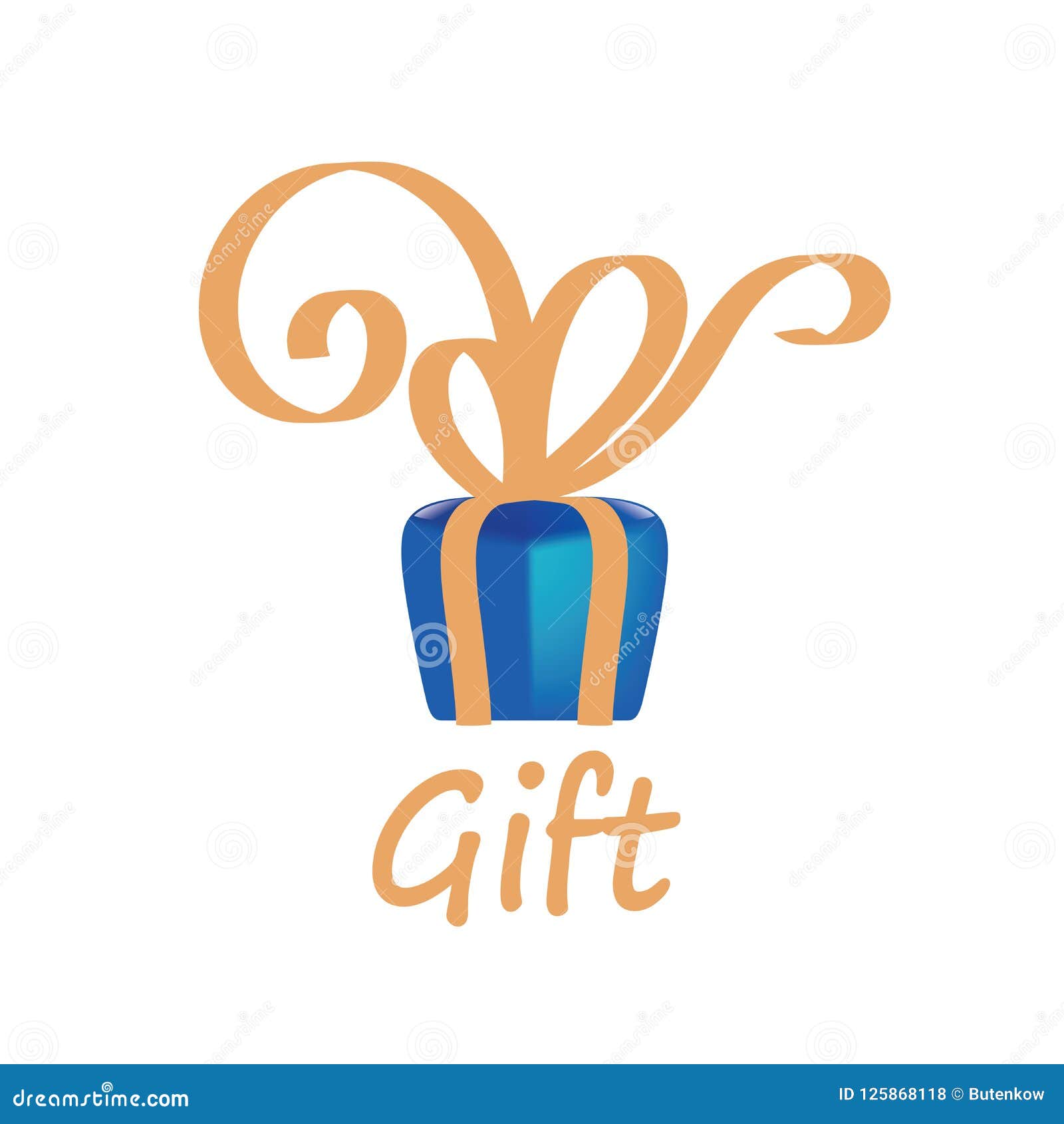 Cadeau de logo de vecteur illustration de vecteur. Illustration du ...