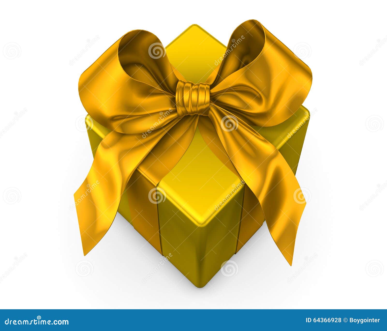 Cadeau Jaune Avec Le Ruban Jaune Illustration Stock - Illustration du ...