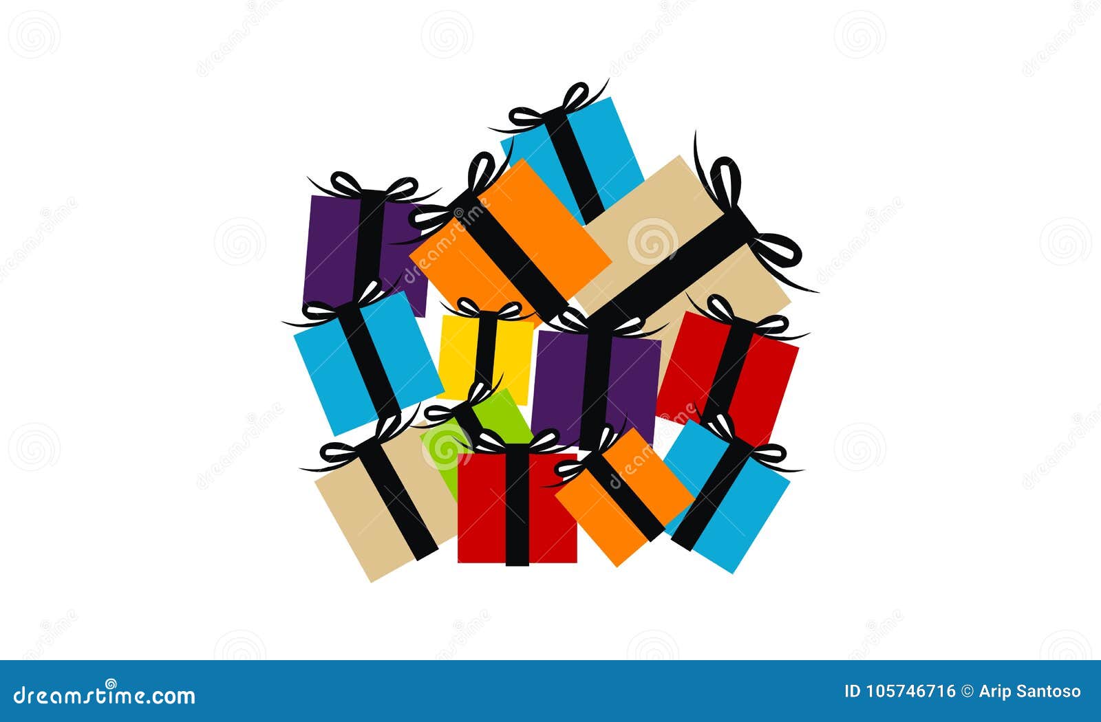 Cadeau Logo Design Template Illustration de Vecteur - Illustration du ...