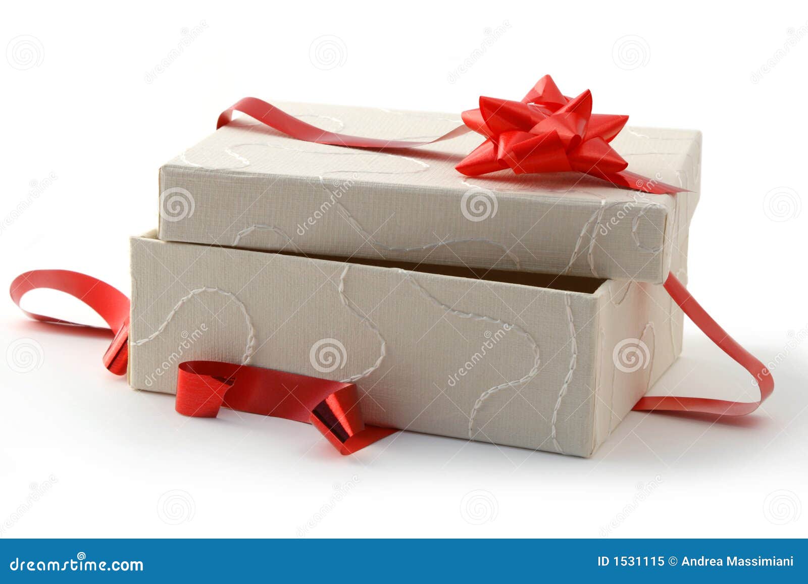 Cadeau ouvert image stock. Image du fête, noël, bille - 1531115