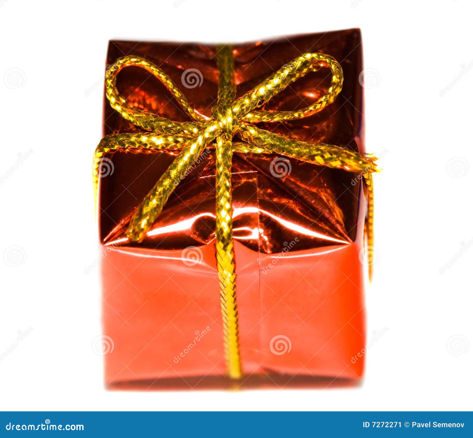 Cadeau rouge image stock. Image of brillant, luxe, événement - 7272271