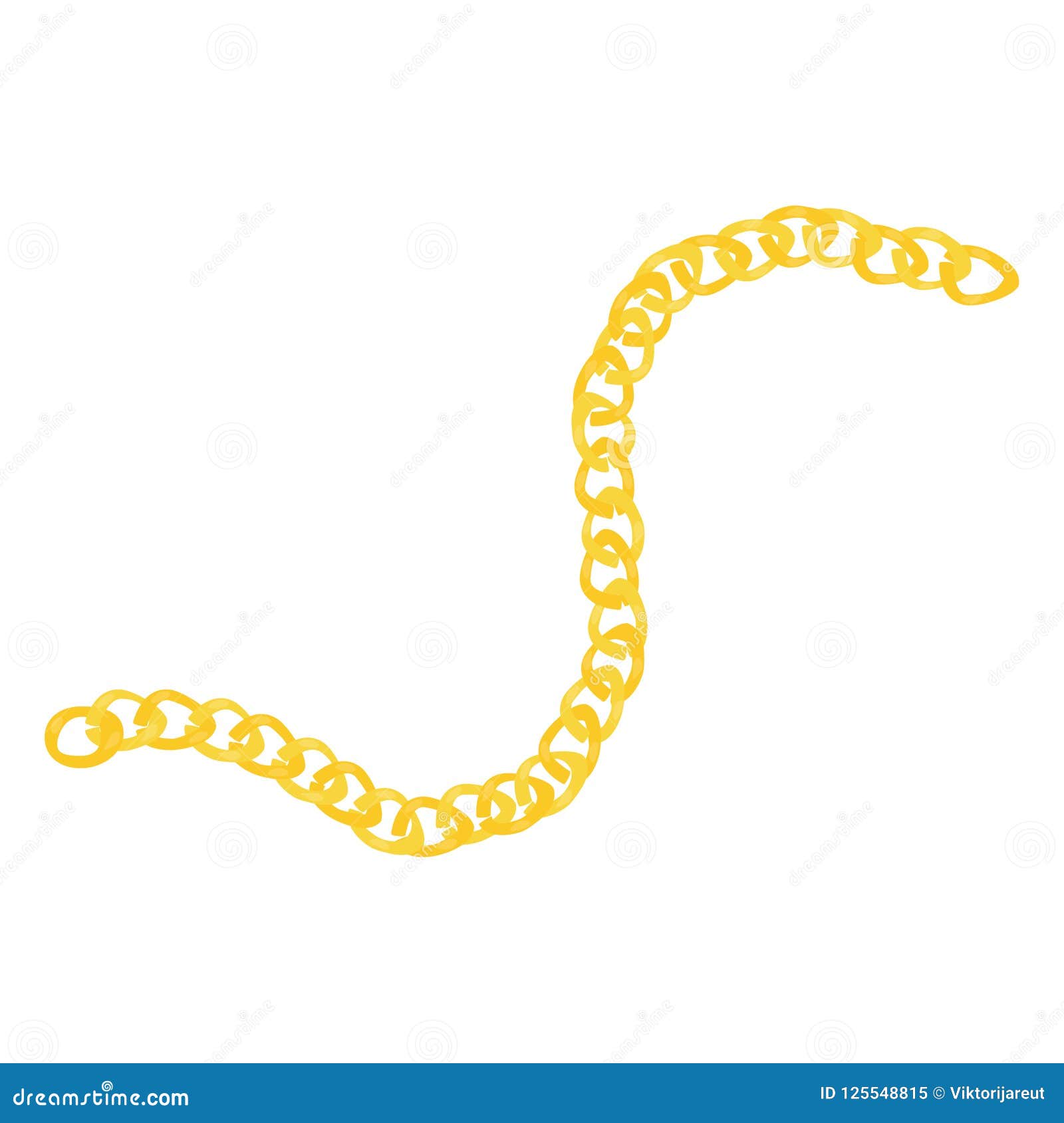 Cadena de oro del vector stock de ilustración. Ilustración de blanco ...