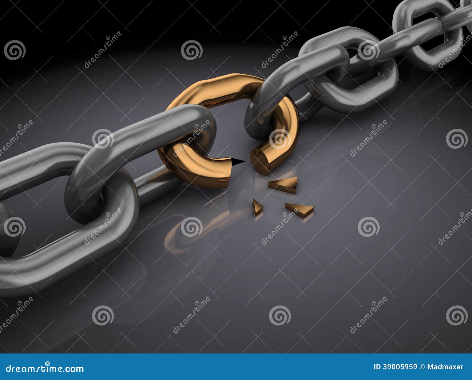 Cadena quebrada stock de ilustración. Ilustración de imagen - 39005959