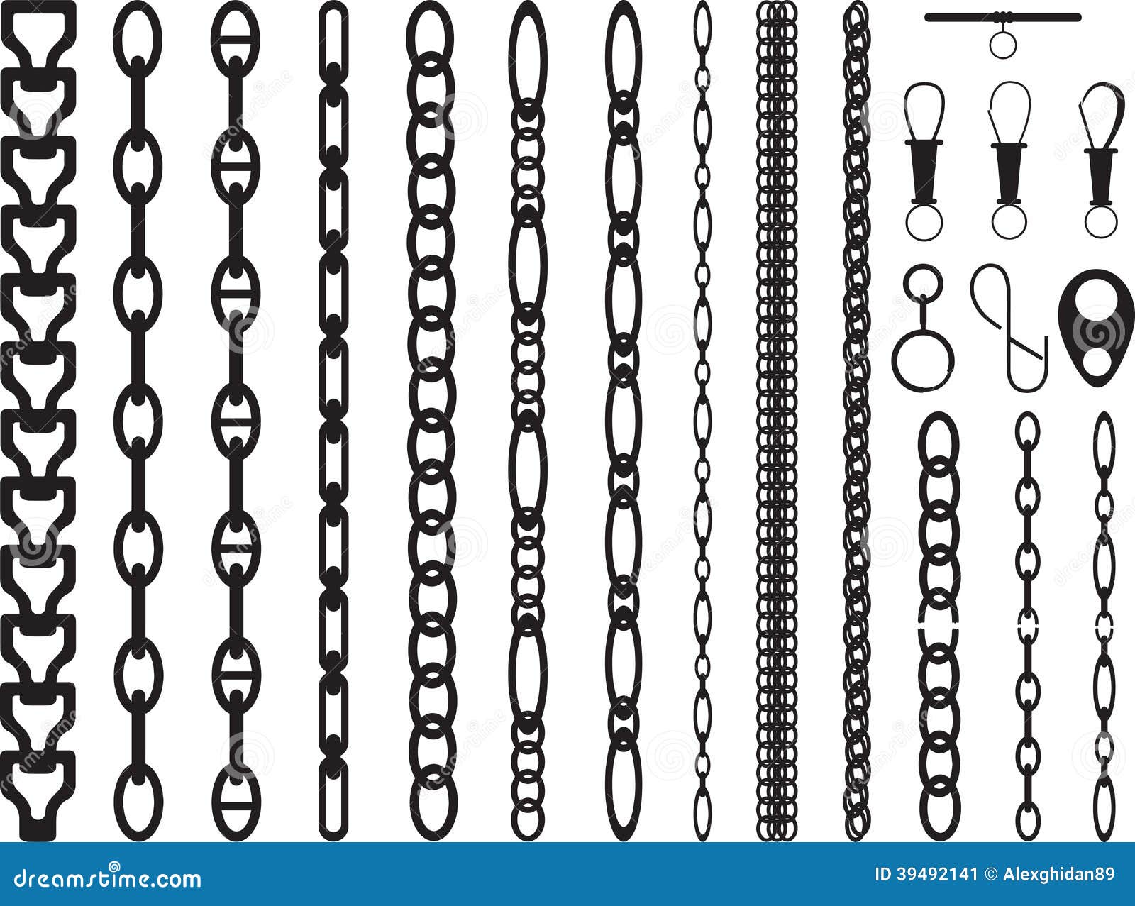 Cadenas ilustración del vector. Ilustración de conectado - 39492141