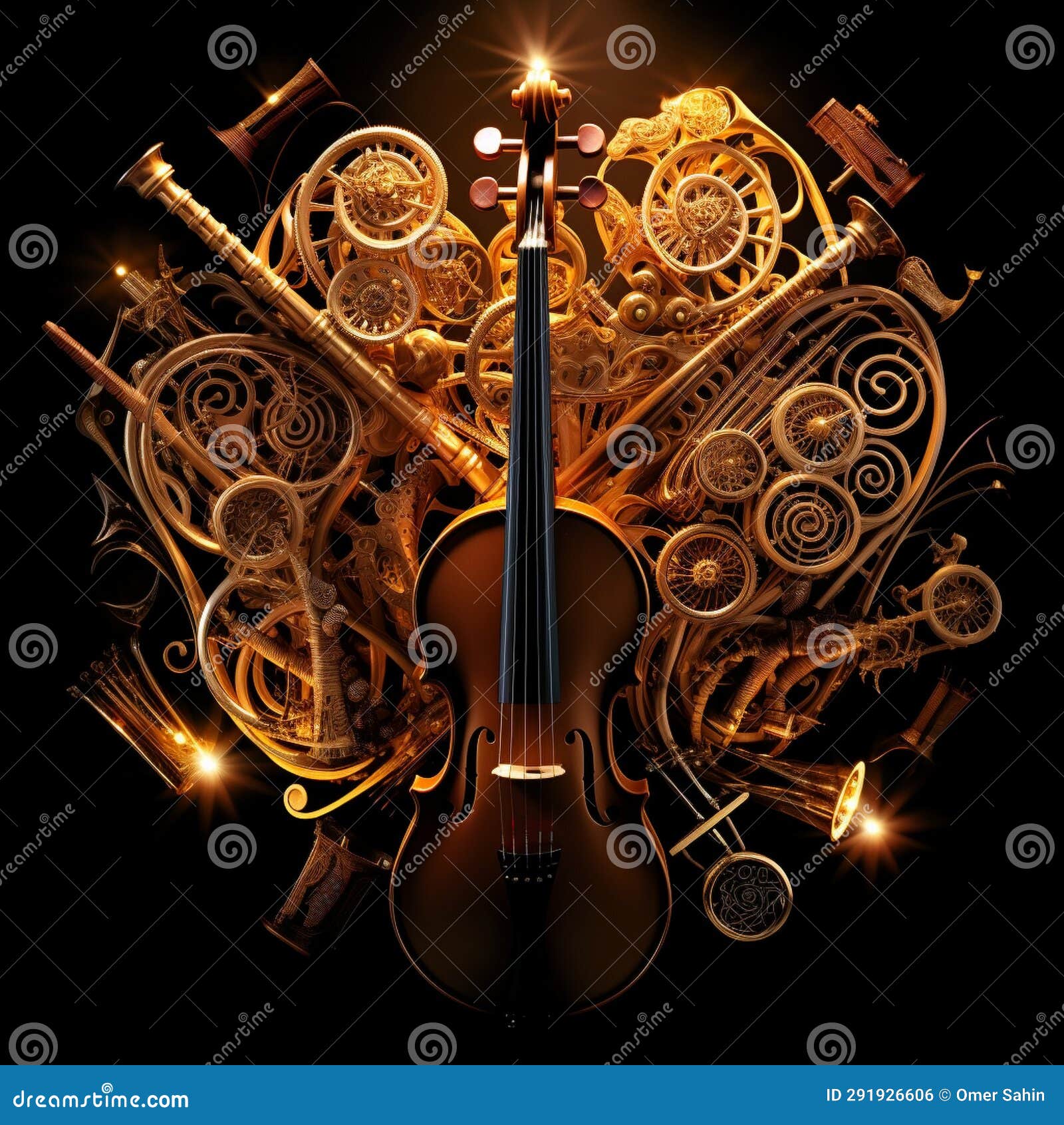 Cadence Kaleidoscope: an Alluring Array of Musical Instruments Stock ...