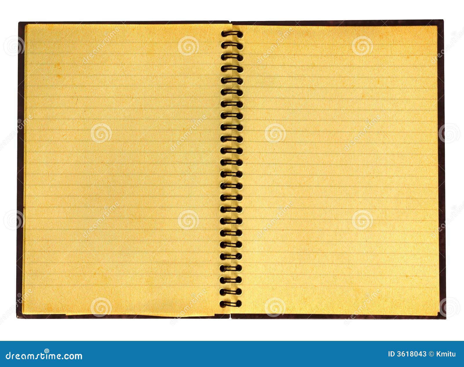 Caderno aberto amarelado imagem de stock. Imagem de nota - 3618043