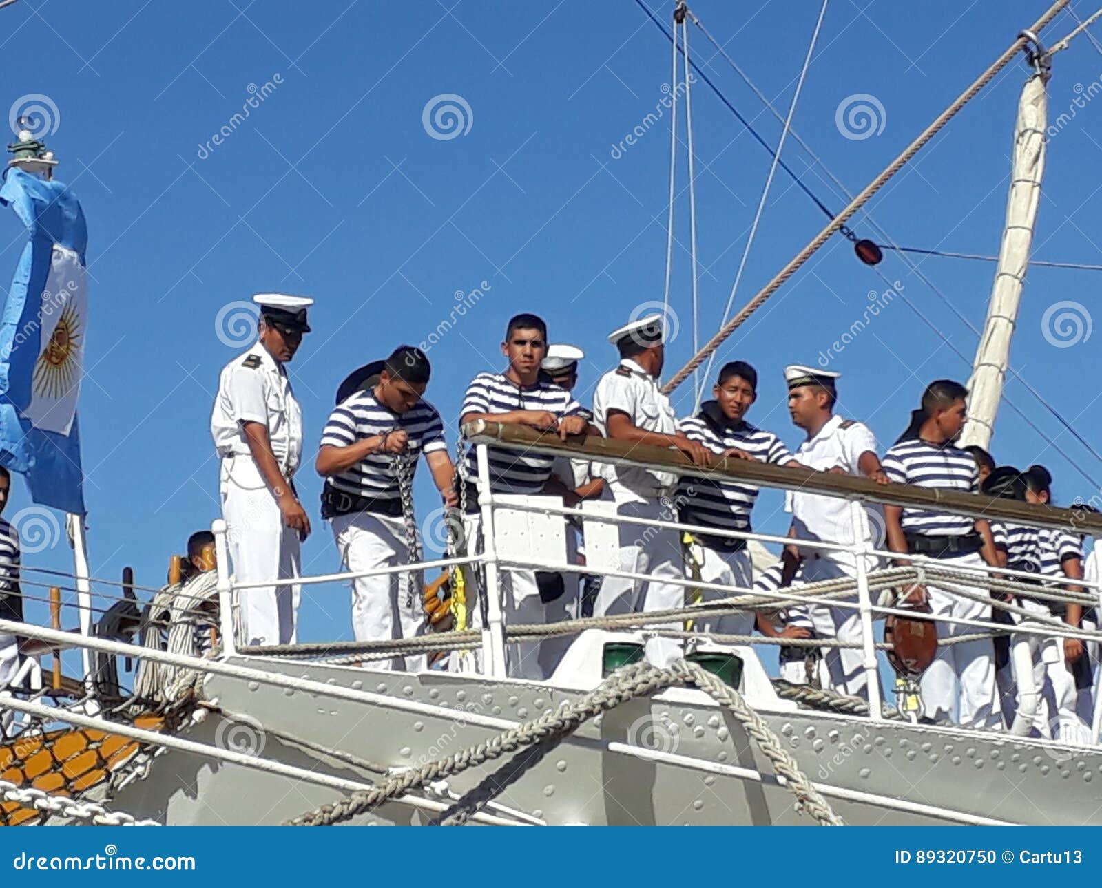 Cadets on ship editorial image. Image of norte, darsena - 89320750