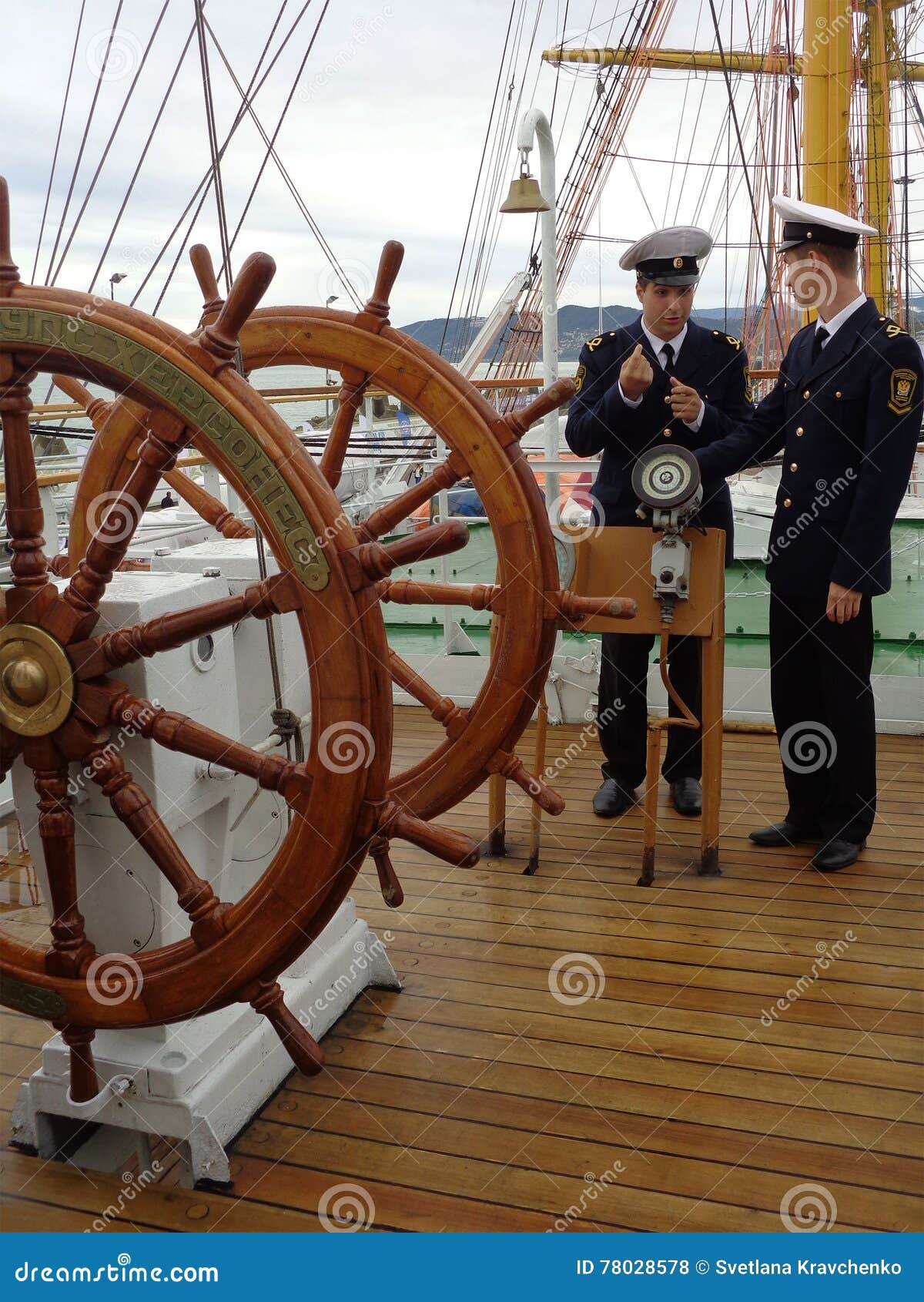 Cadets Talking on Board of Sailing Ship Editorial Stock Photo - Image ...